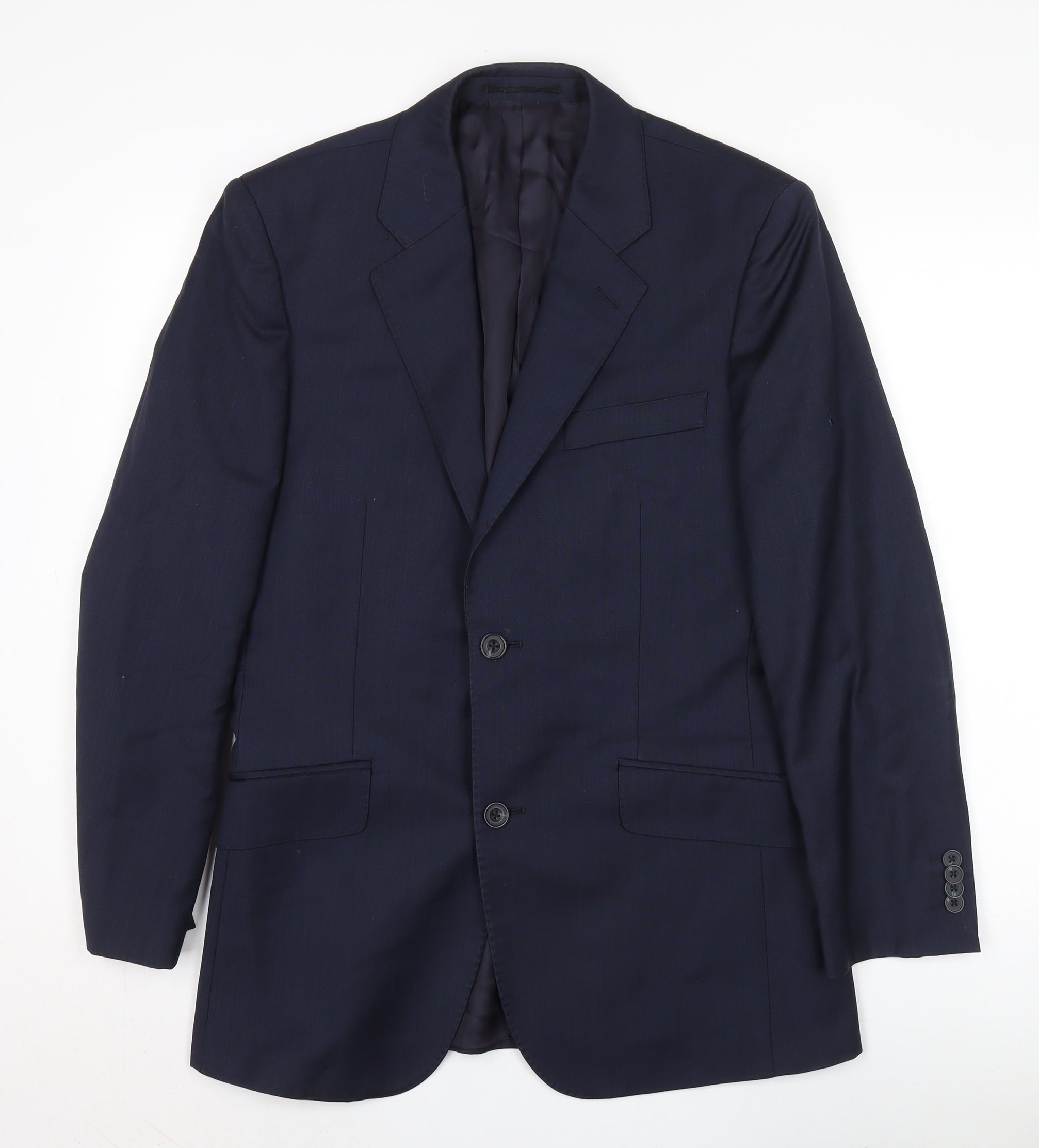 T.M. Lewin Men's Blue Suit Jacket, Size 36S, Two-Button – Preworn