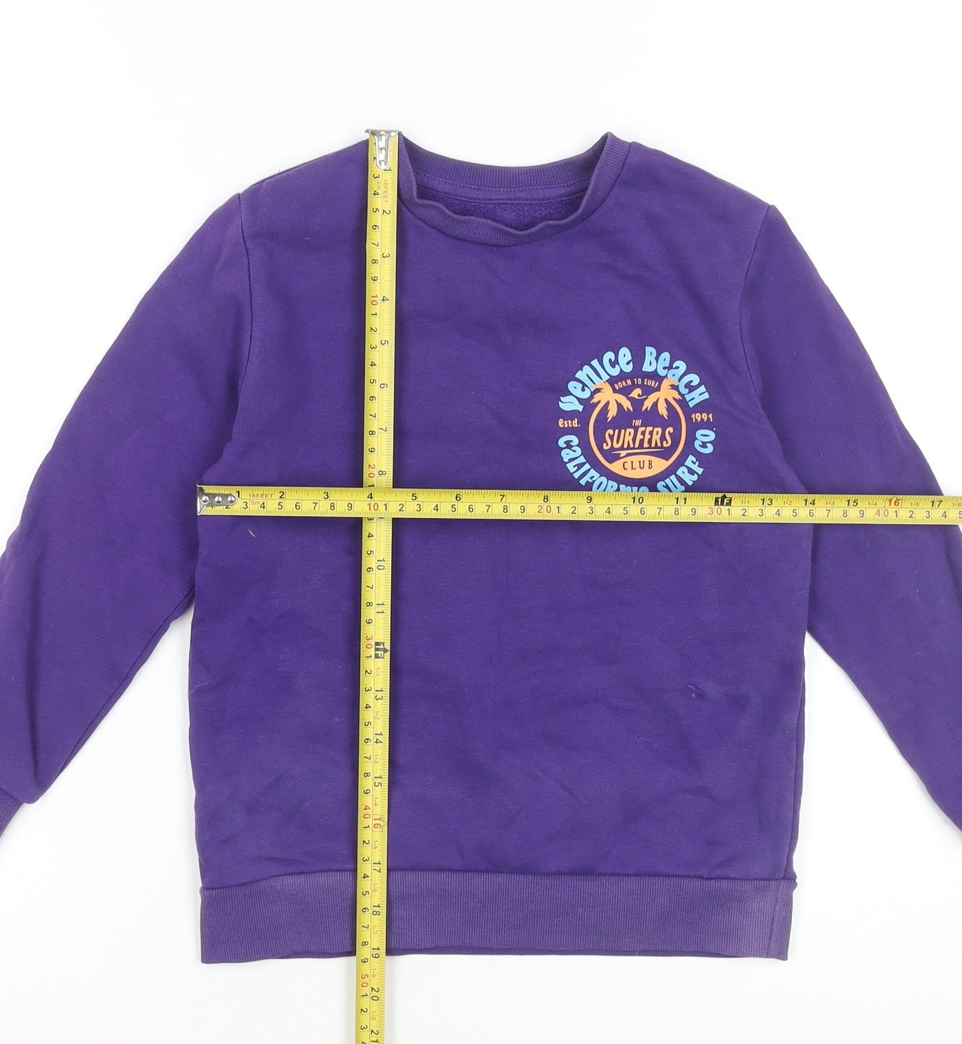 Dunnes Stores Boys Purple Venice Beach Pullover Sweatshirt 7-8 Years ...