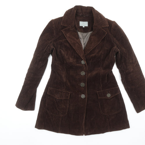 Marks and Spencer Per Una Women Brown Corduroy Blazer Jacket Size 10 ...