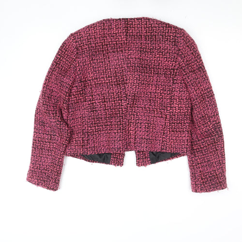 Marks and Spencer Per Una Women's Pink Tweed Wool Blend Blazer Jacket ...