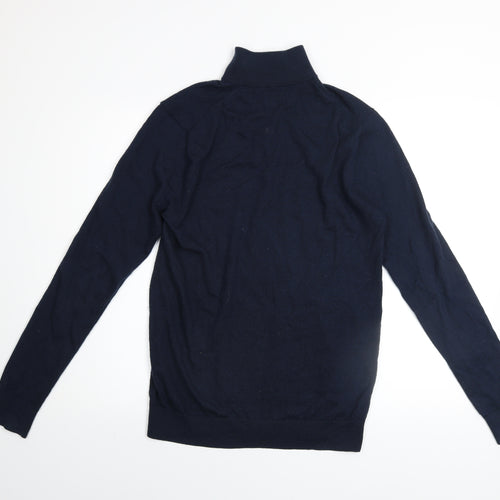 Howick Men’s Blue Merino Wool Half Zip Jumper M – Preworn