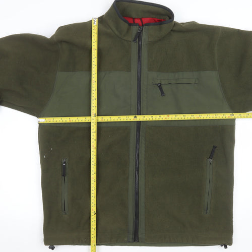 Marks and Spencer Men’s Green Fleece Full Zip Jacket Size L – Preworn