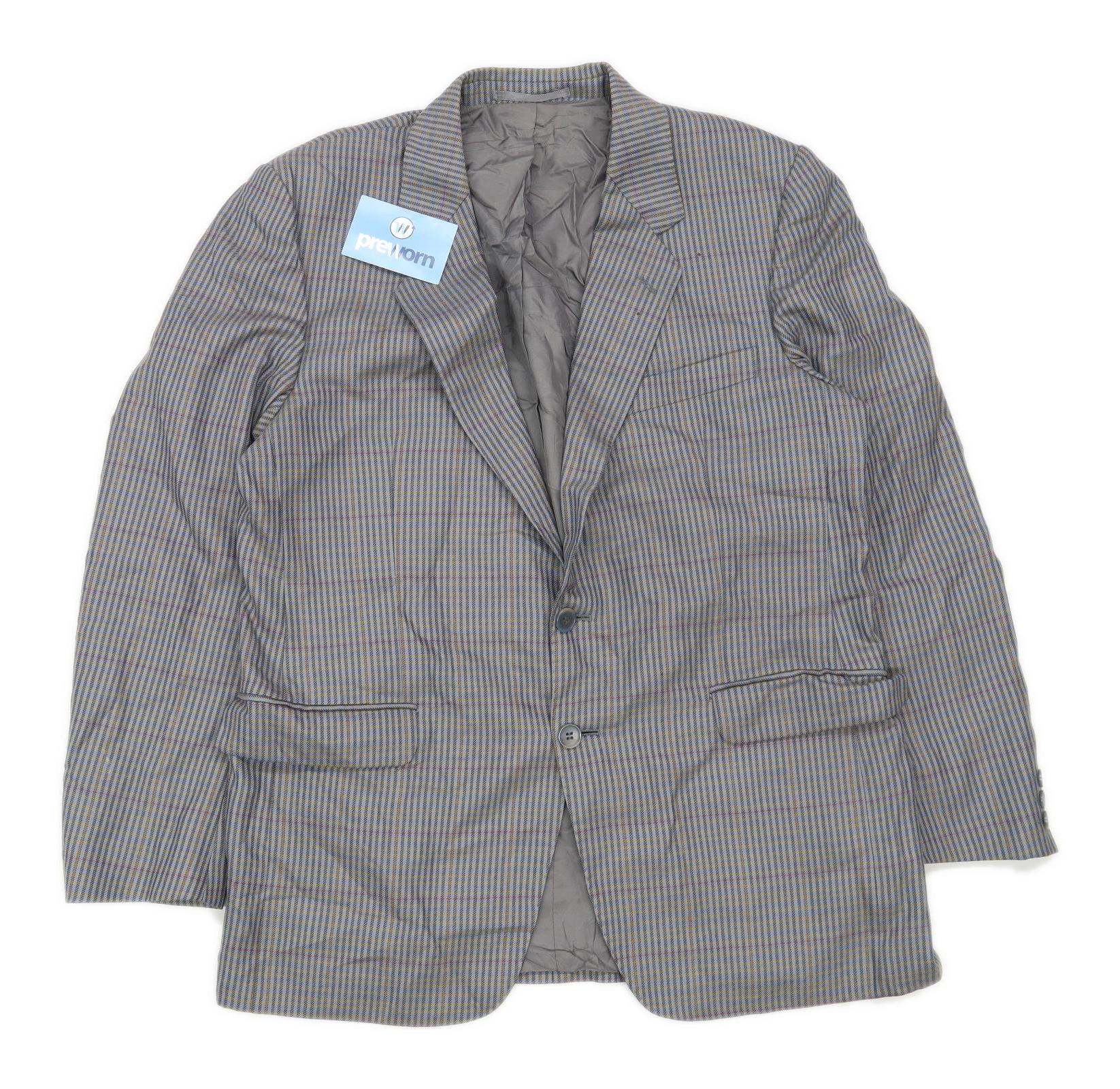 Odermark Mens Wool Blend Check Grey Suit Jacket 42 Chest (Regular ...