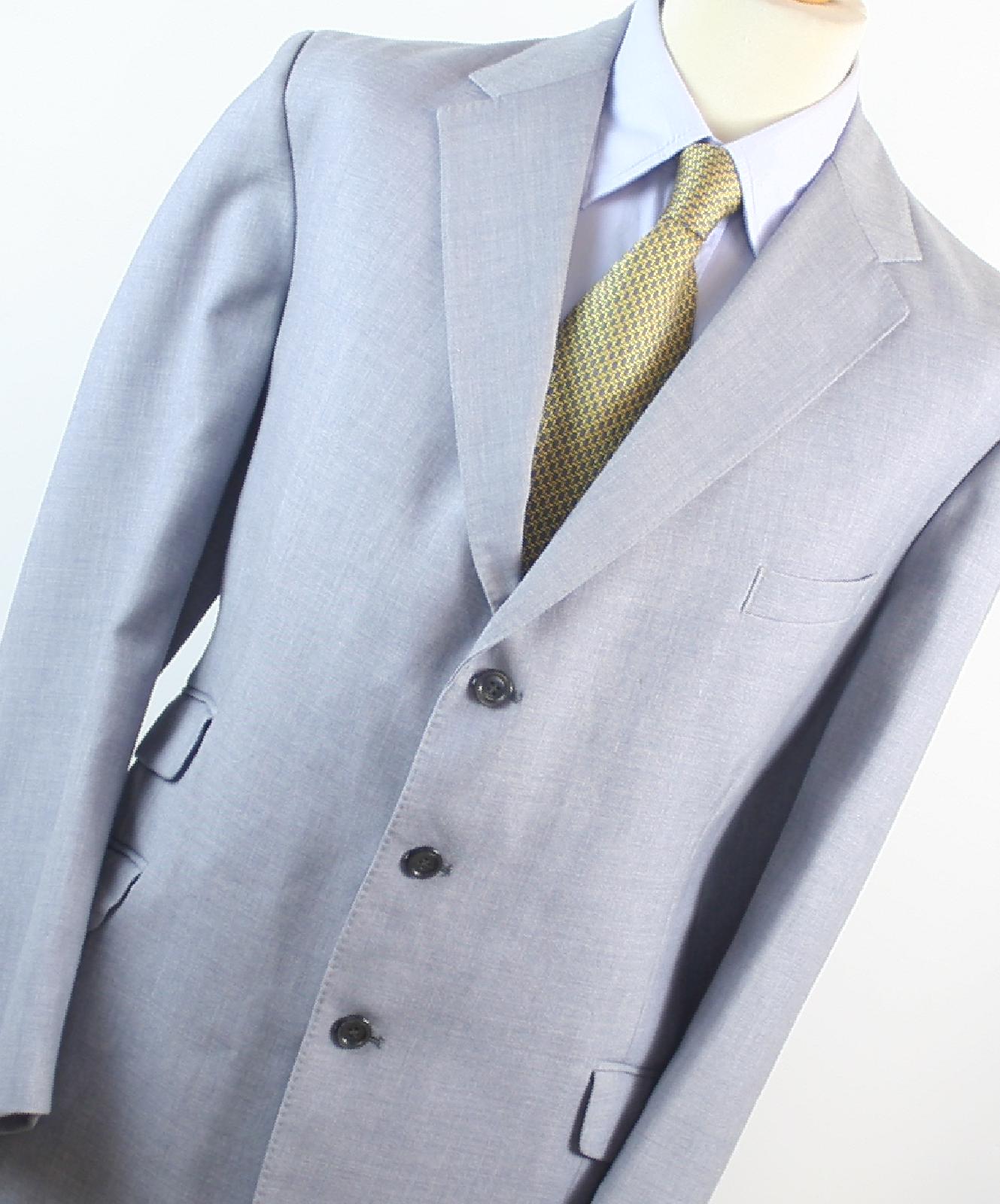 Chris Machon Mens Blue Wool Blend Suit Jacket Size 38/Ja – Preworn