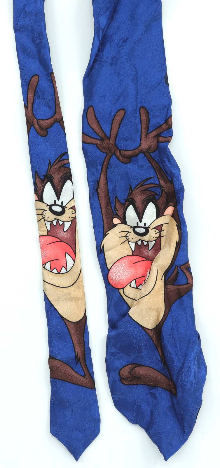 Taz Tasmanian Devil Looney Tunes Mens Blue Character 100% Silk Wide Fi ...