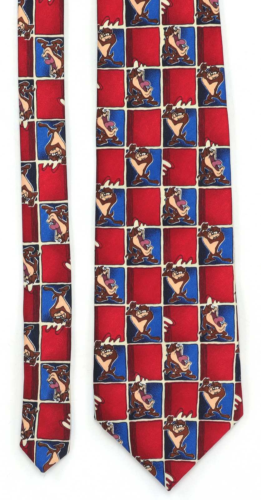 Taz Tasmanian Devil Looney Tunes Mens Red Character Wide Fit Tie – Preworn