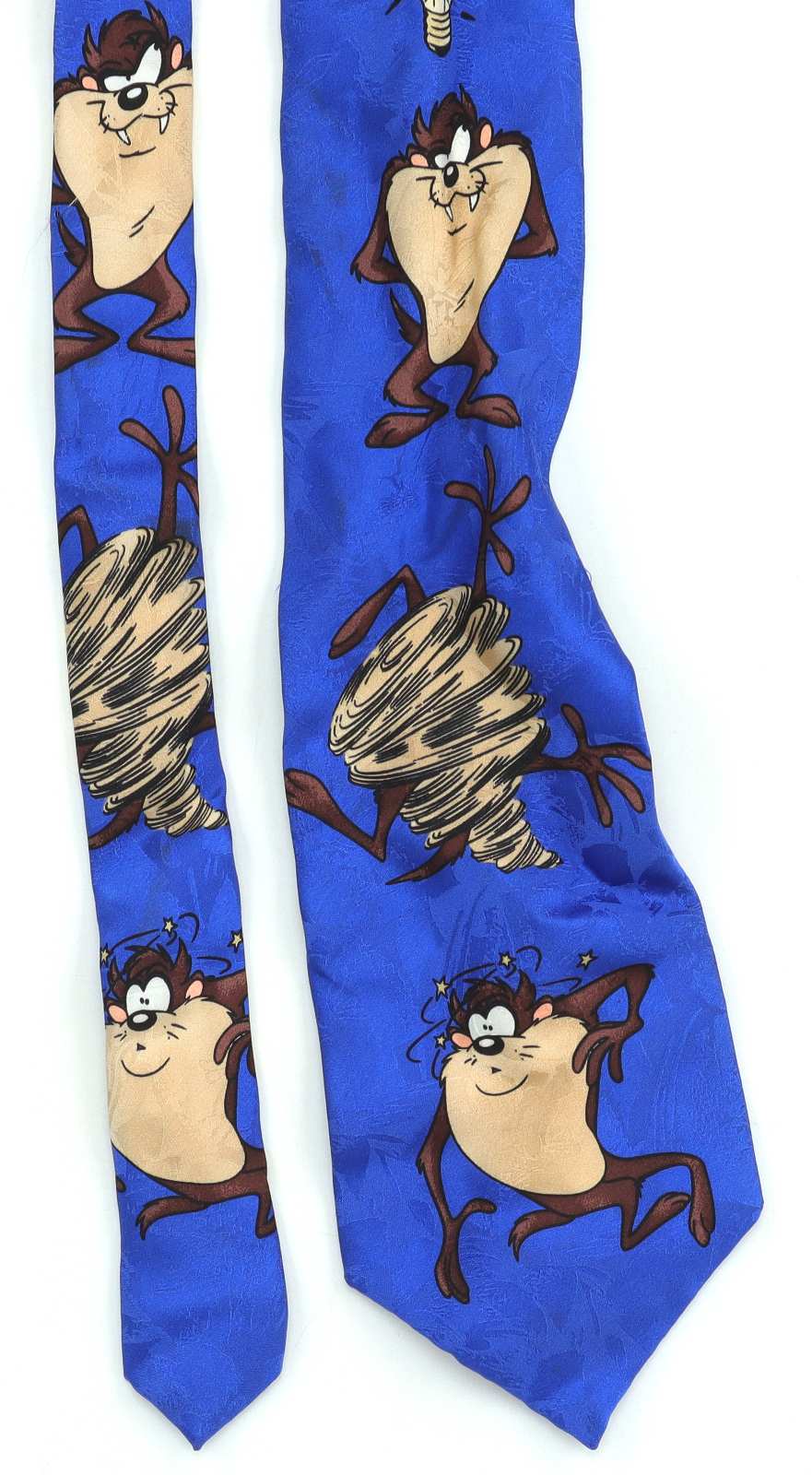 Taz Tasmanian Devil Looney Tunes Mens Blue Character 100% Silk Extra W ...