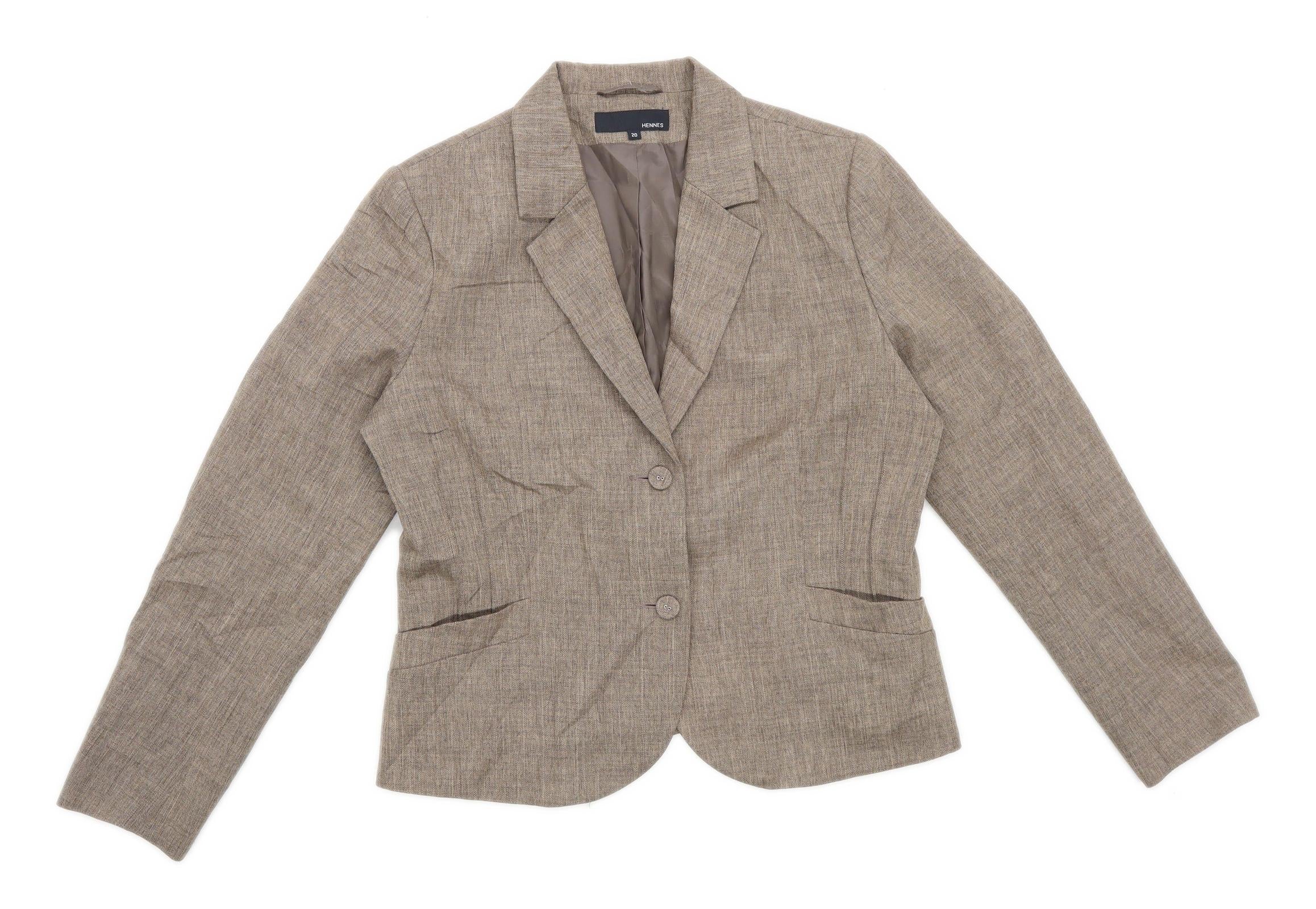 Hennes Womens Size 20 Brown Suit Jacket (Regular) – Preworn