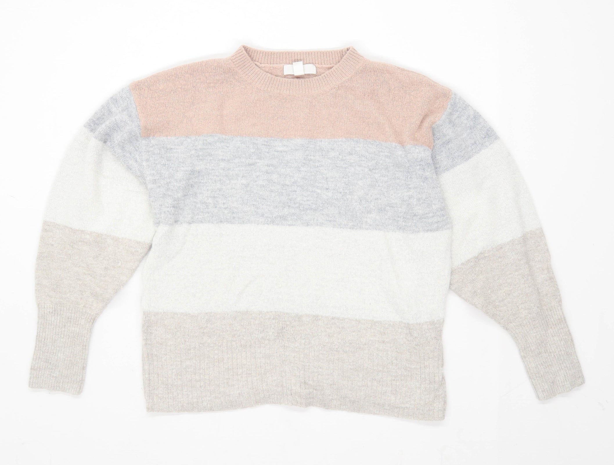 H&M Womens Size S Striped Multi-Coloured Jumper (Regular) – Preworn