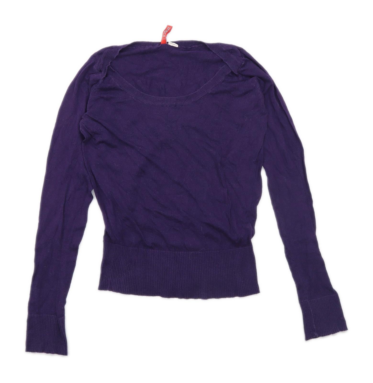 H&M Womens Size 10 Cotton Purple Jumper (Regular) – Preworn