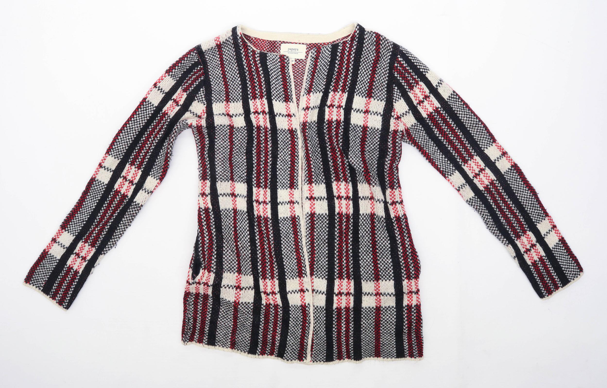 Matalan Womens Size M Check Beige Cardigan (Regular) – Preworn