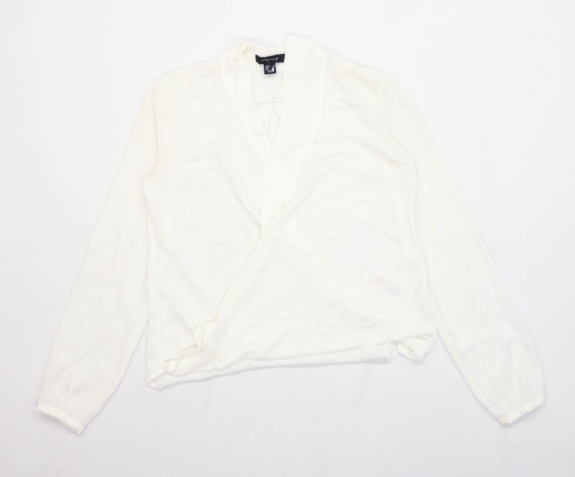 Primark Womens Size 6 White Blouse (Regular) – Preworn