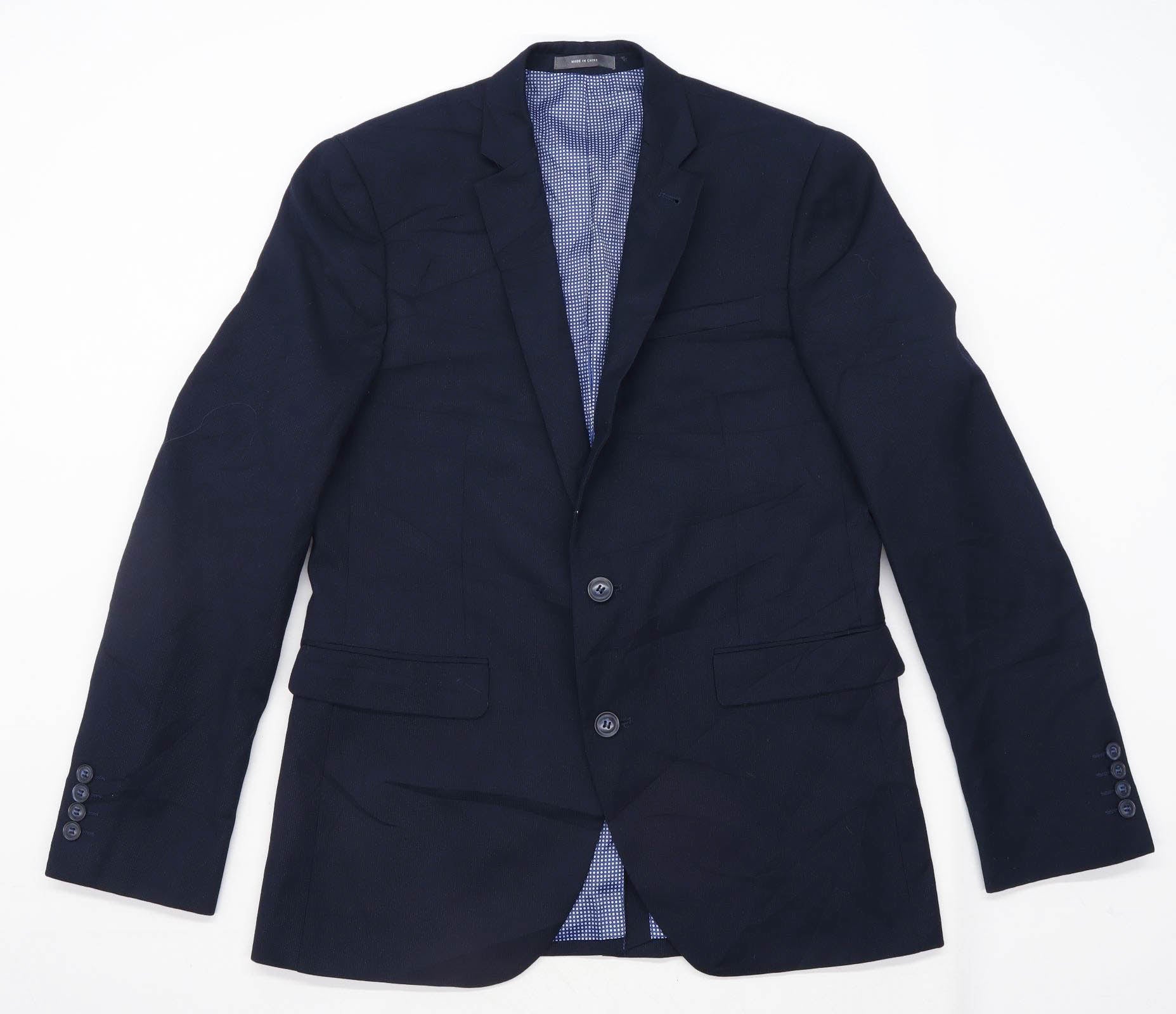 Primark Mens Blue Suit Jacket 38 Chest (Long) – Preworn