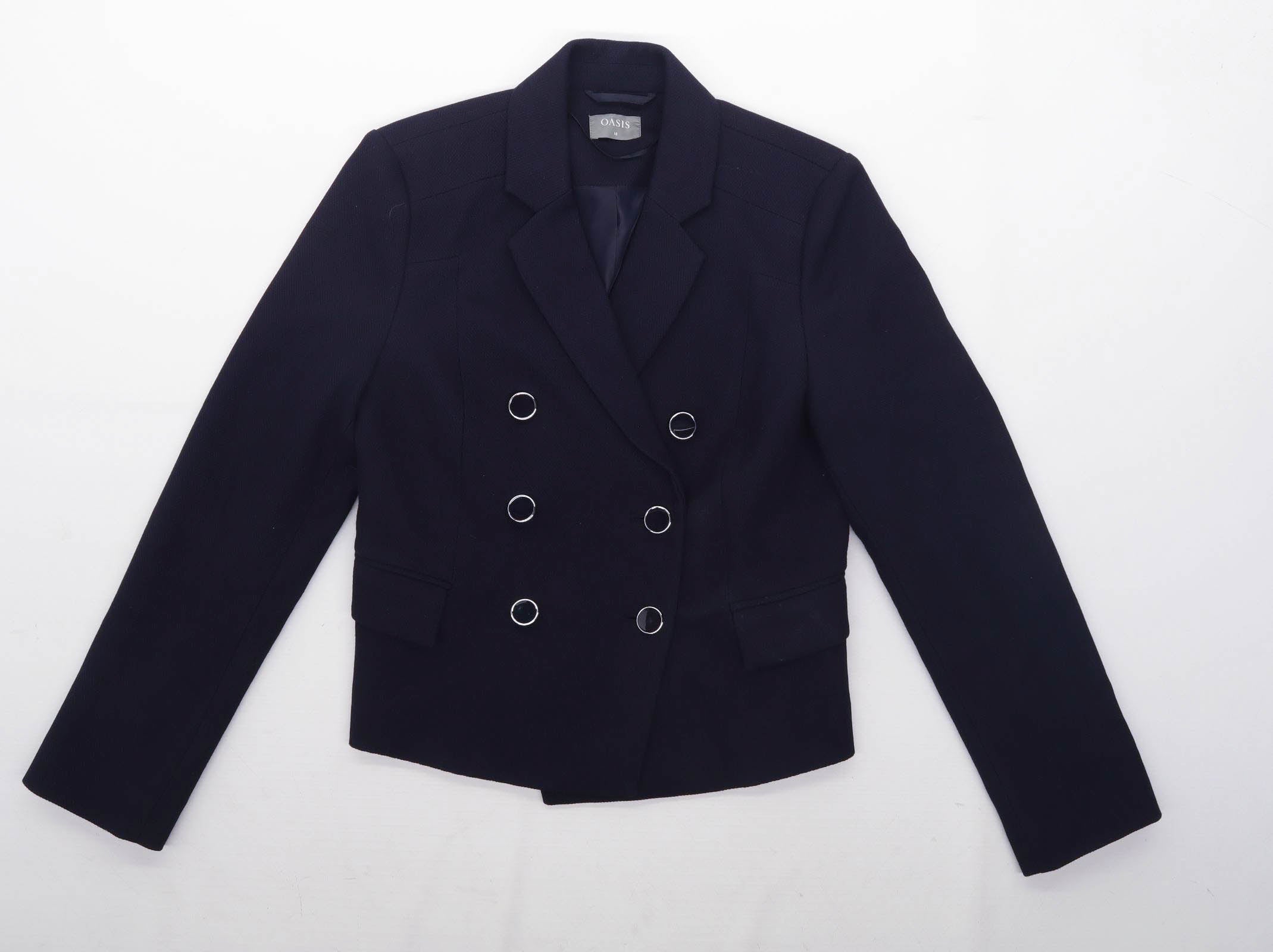 Oasis Womens Size 10 Blue Suit Jacket (Regular) – Preworn