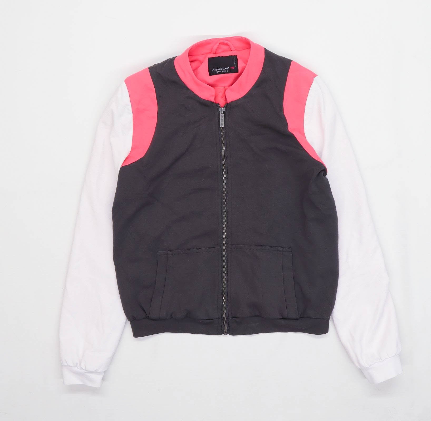 Fishbone Womens Size 8 Patchwork Grey Bomber Jacket – Preworn