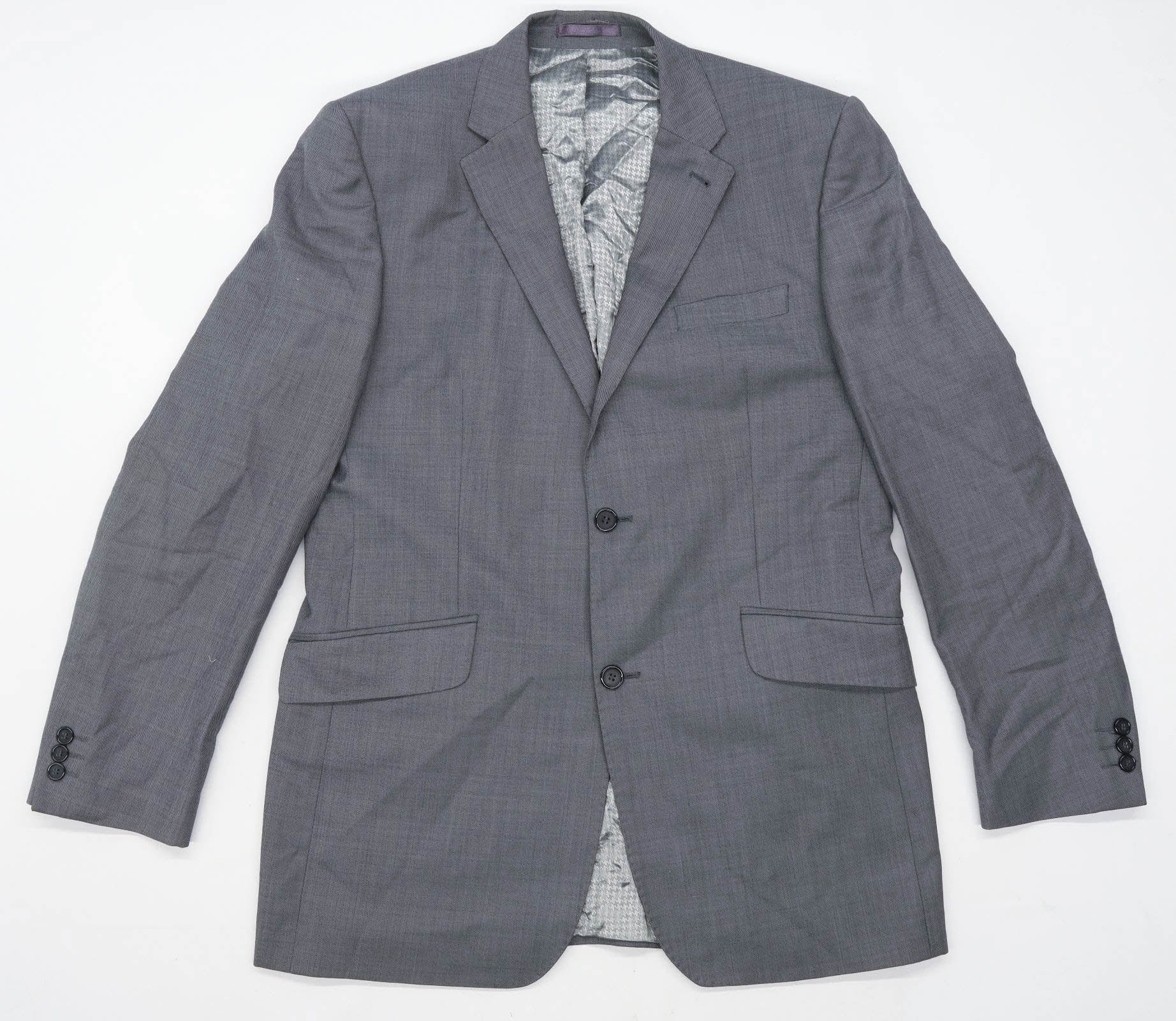 Tom English Mens Wool Blend Grey Suit Jacket 42 Chest (Regular) – Preworn