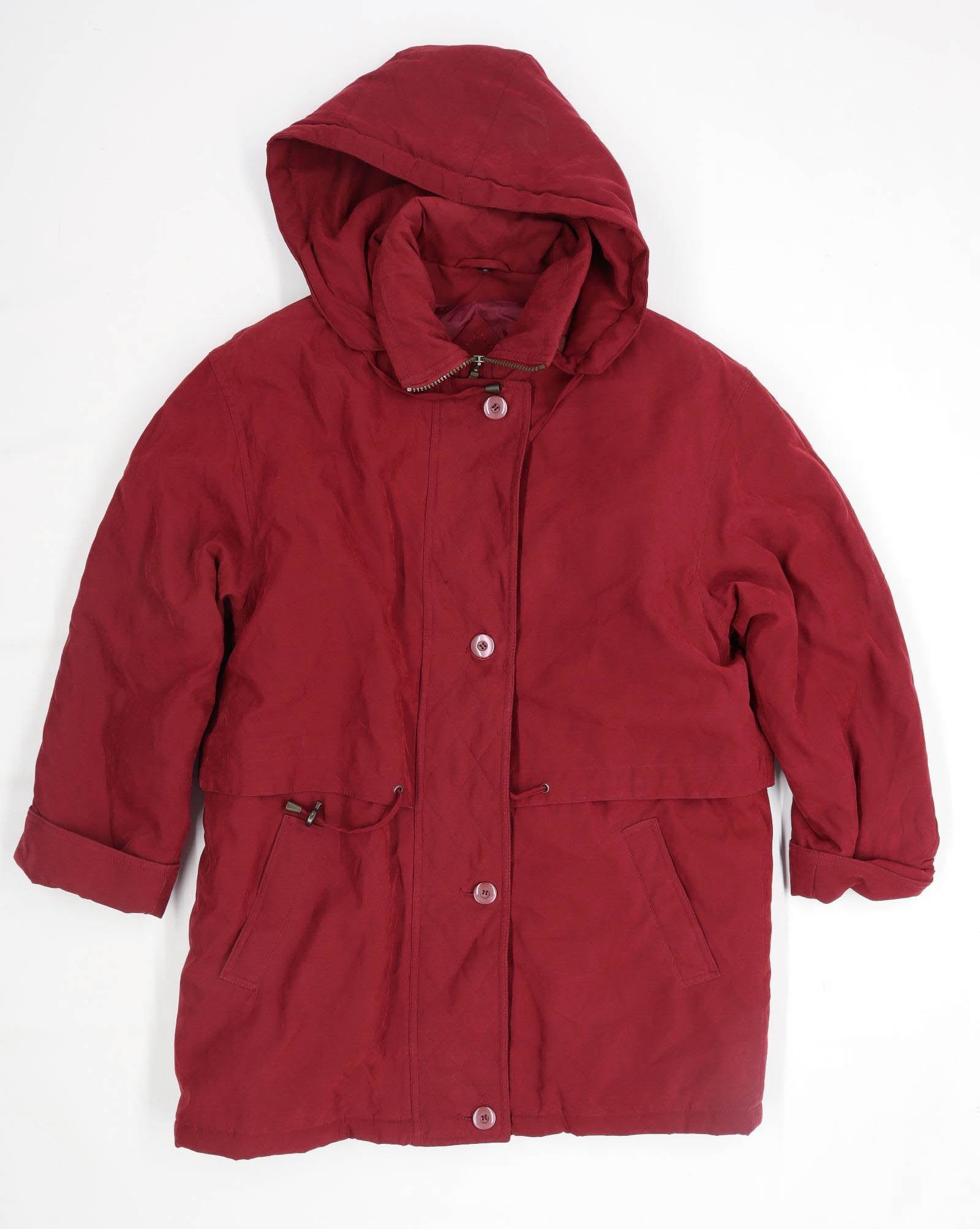 E Womens Size 10 Red Padded Coat – Preworn