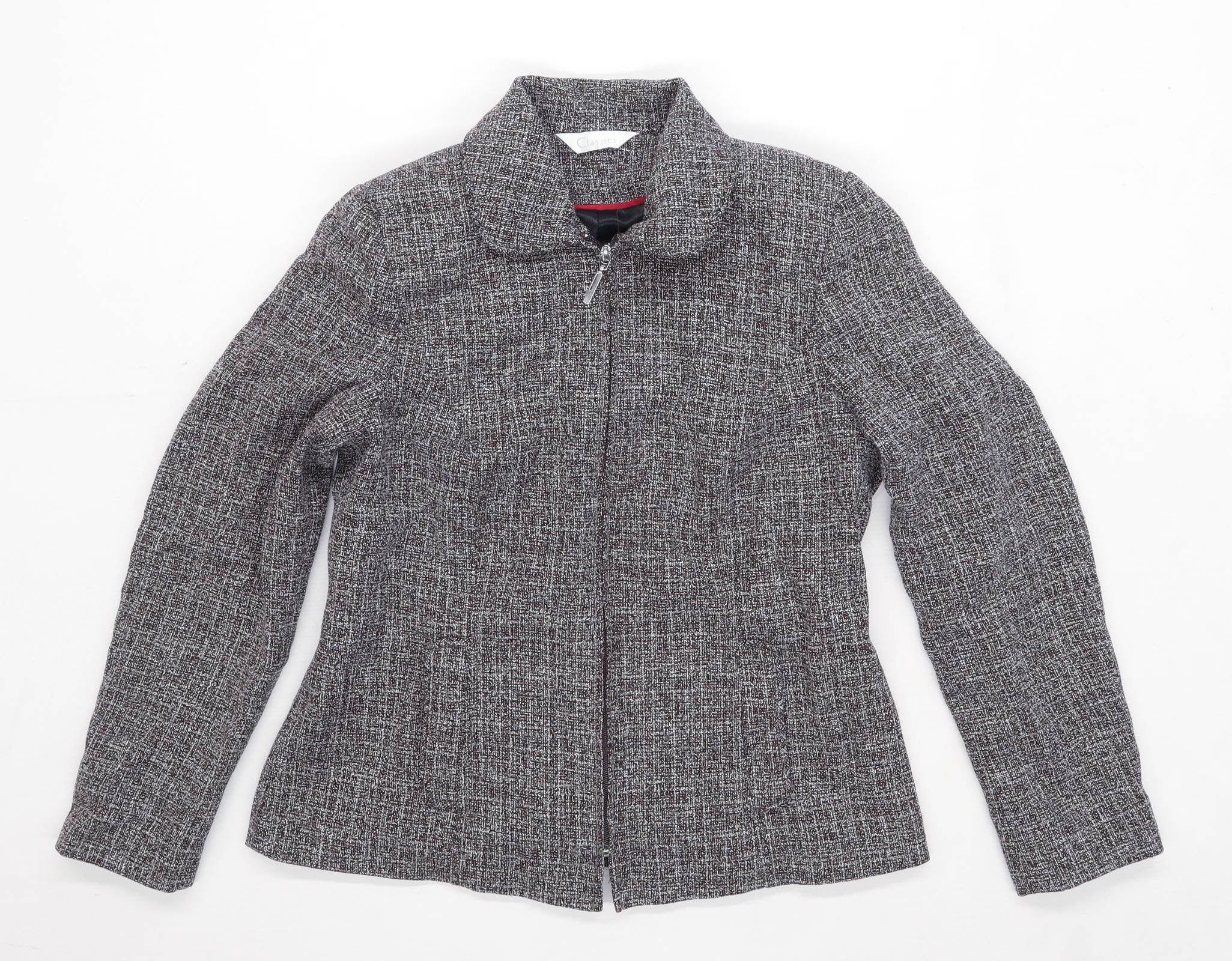 Classics Womens Size 12 Textured Grey Jacket – Preworn