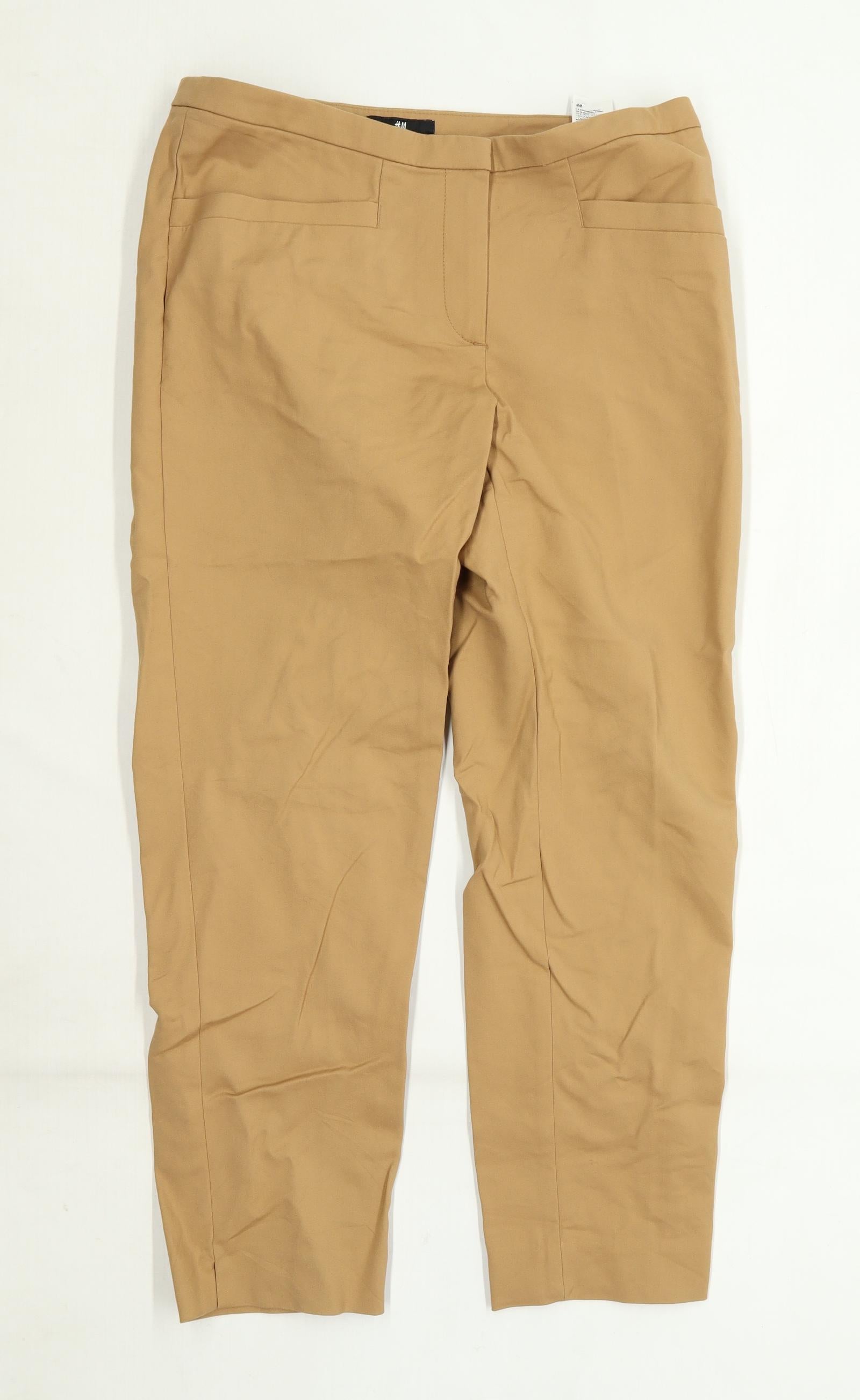 Womens H&M Brown Cotton Blend Trousers Size 10/L26 – Preworn