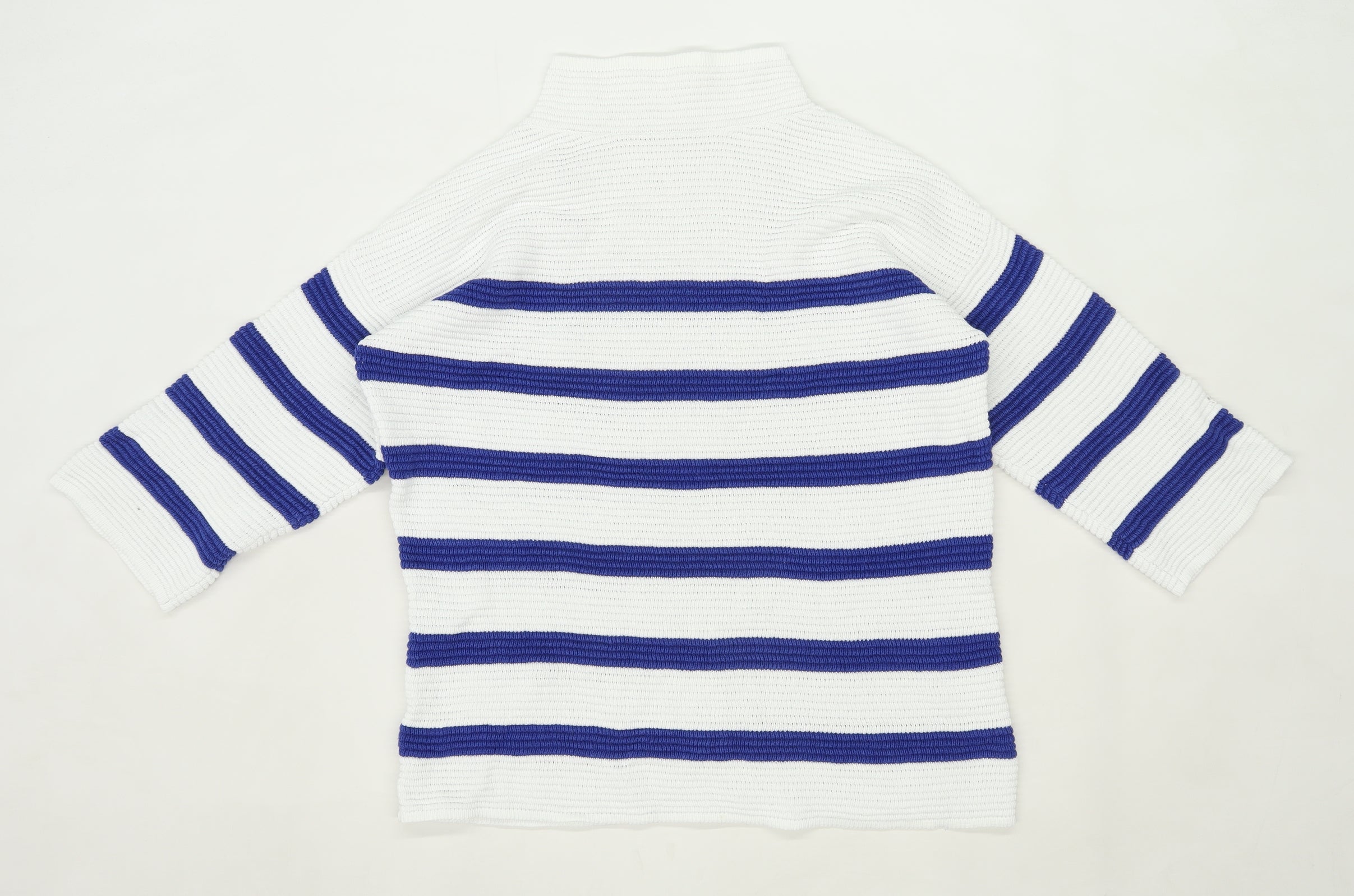 TU Womens Size 8 Striped Cotton White Jumper (Regular) – Preworn
