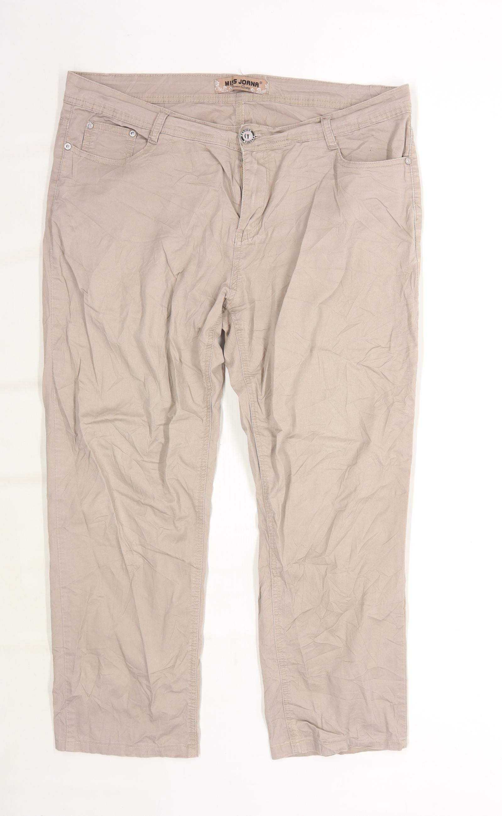 Womens Miss Joana Grey Cotton Blend Trousers Size W36/L26 – Preworn