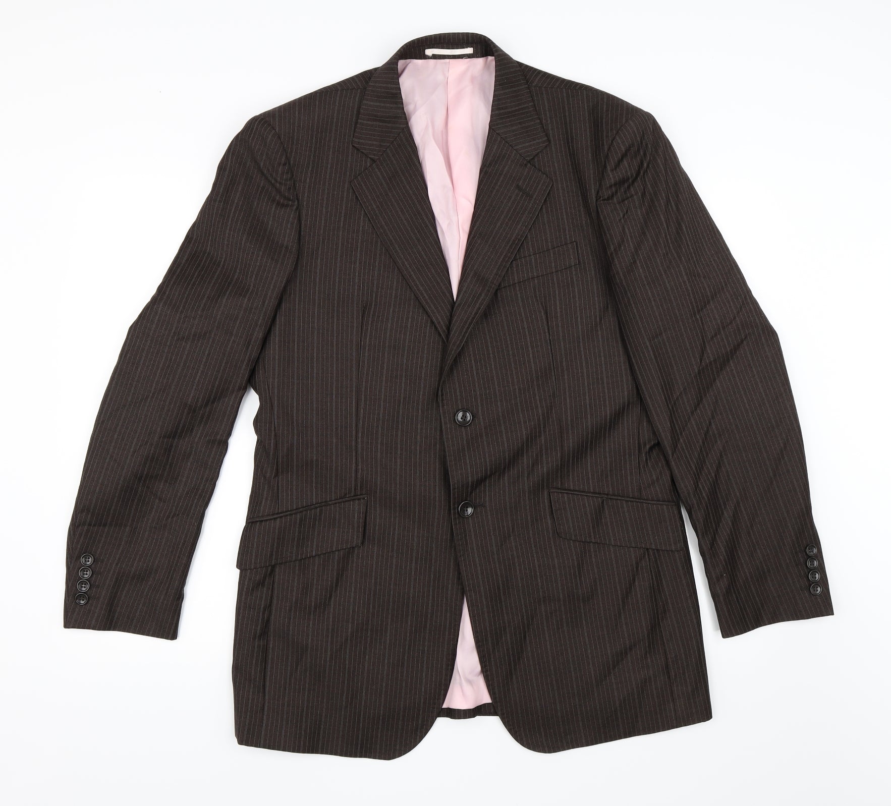 Duffer of St. George Mens Brown Jacket Suit Jacket Size 40 – Preworn