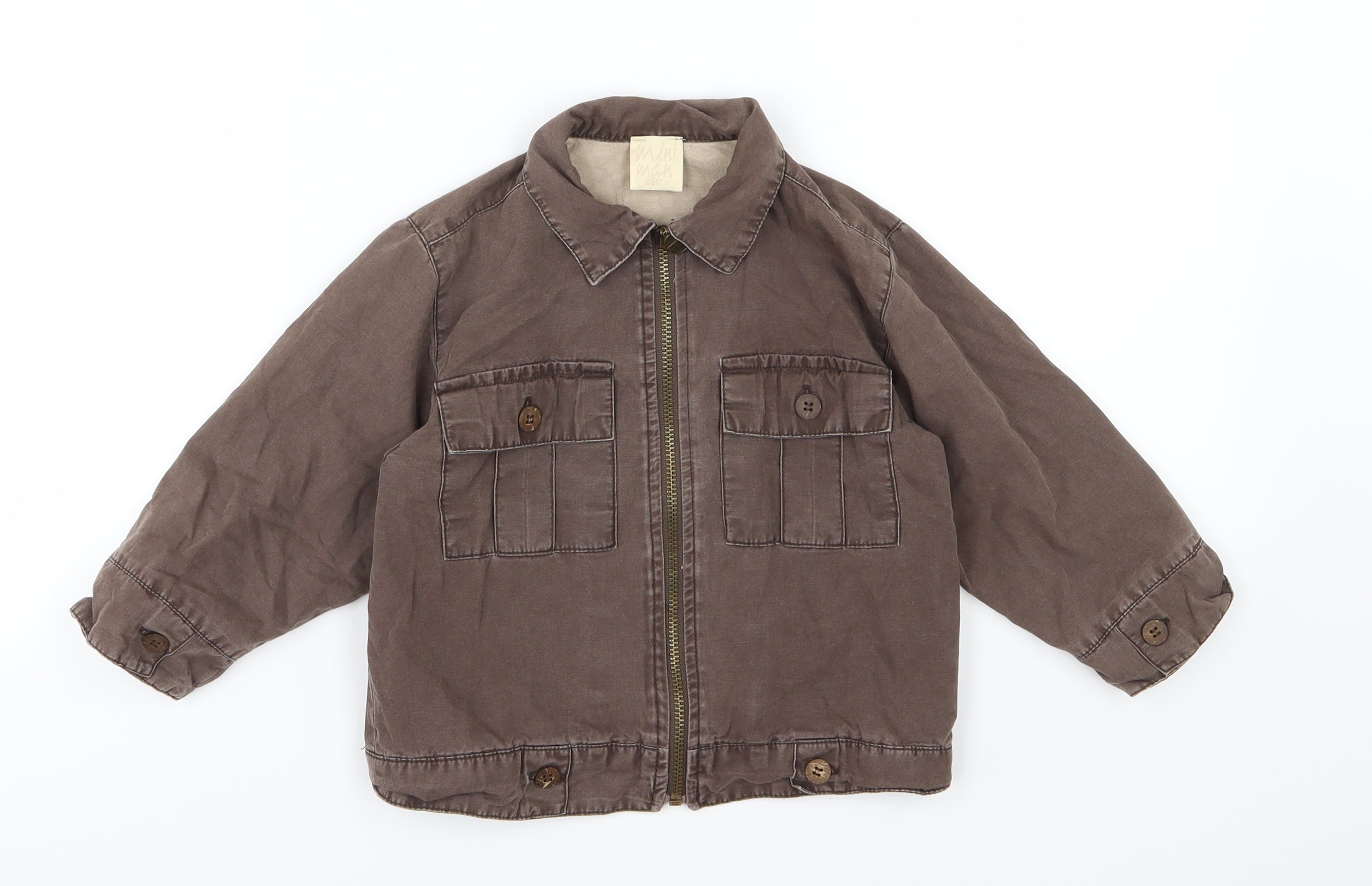New Look Boys Brown Denim Jacket Size 3 Years - Mini Man – Preworn