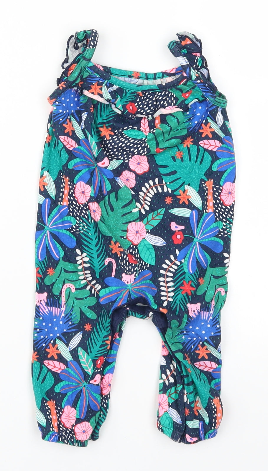 F&F Baby Blue Floral Unitard One-Piece Size 6-9 Months – Preworn