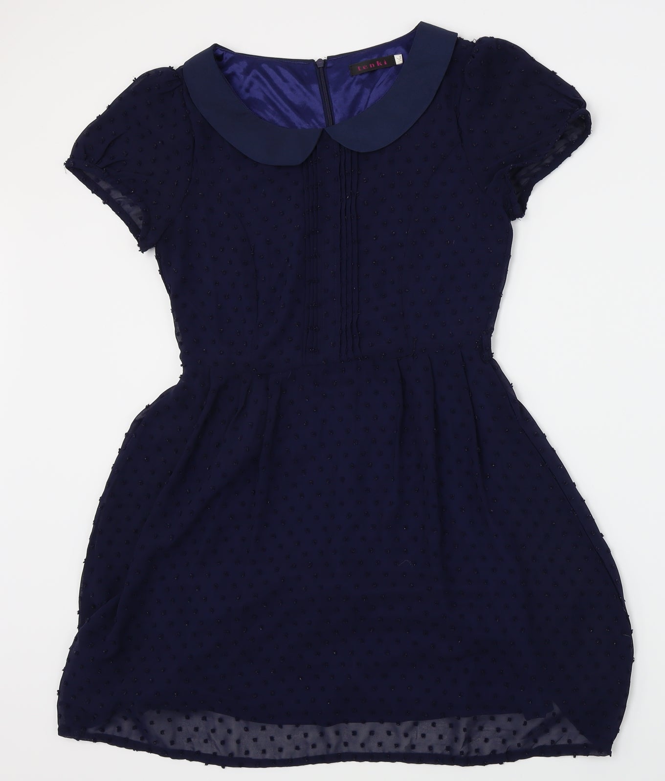 Tenki Womens Blue Polka Dot Skater Dress Size S – Preworn