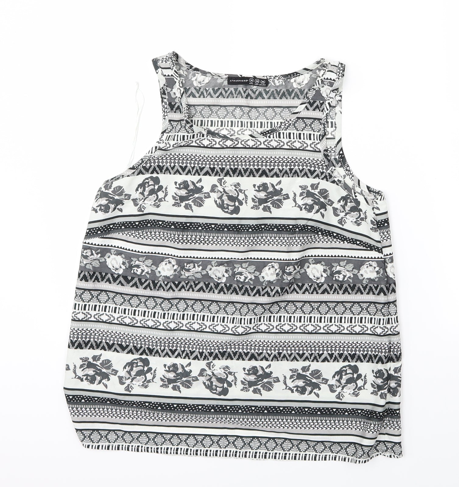 Primark Womens Grey Floral Chiffon Camisole Tank Size 10 – Preworn