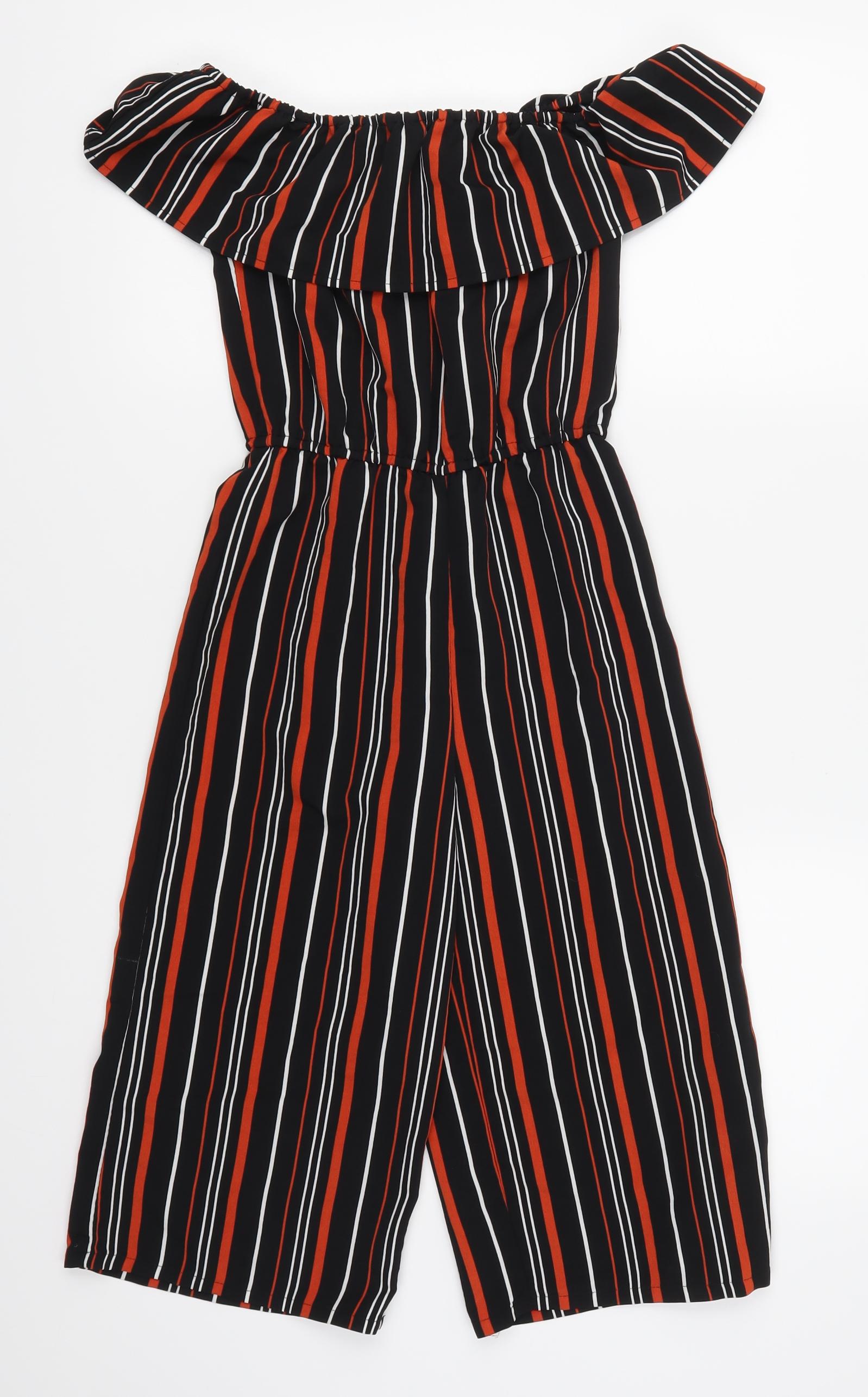 New Look Girls Orange Striped Jumpsuit One-Piece Size 9 Years – Preworn