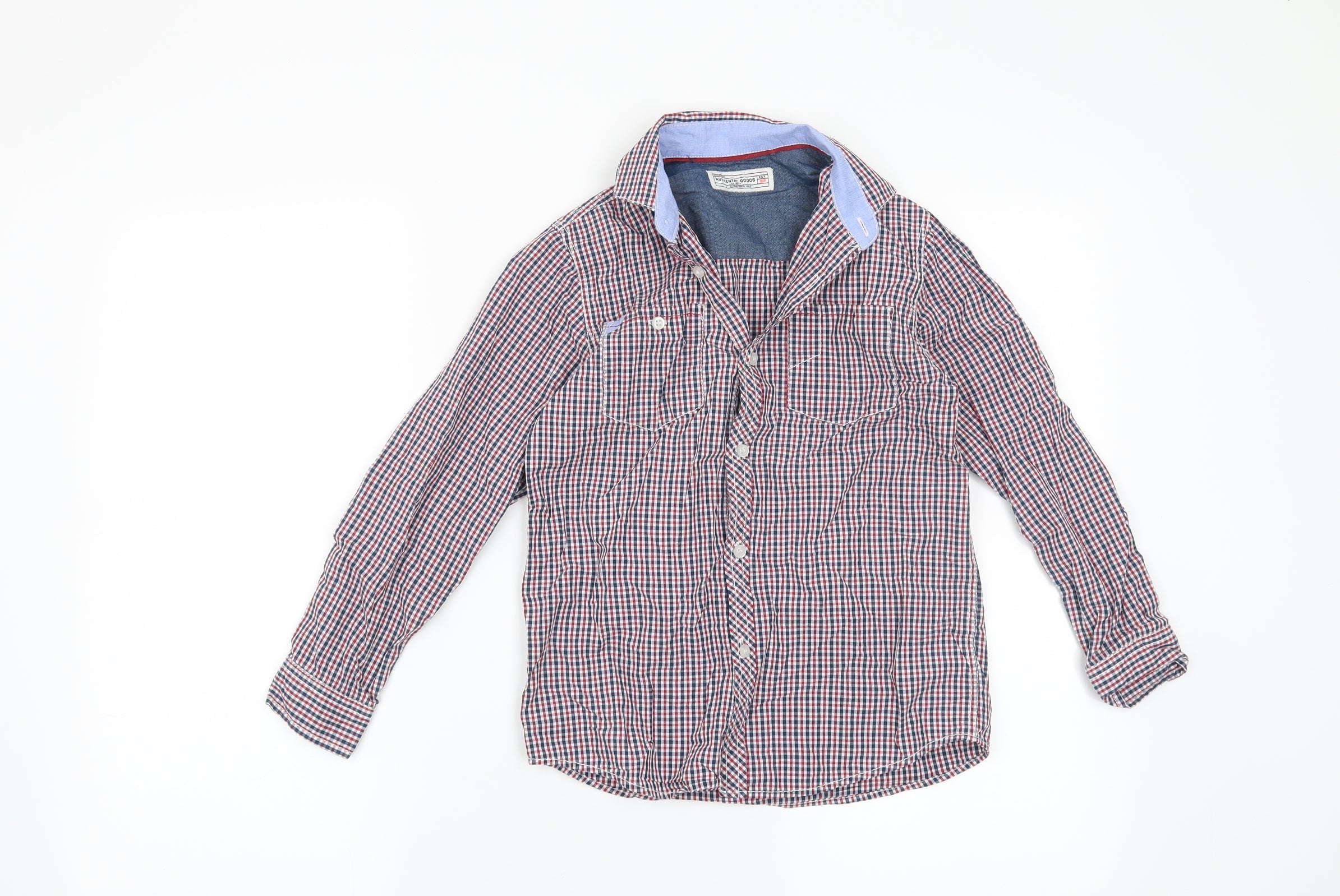 NEXT Boys Red Check Basic Button-Up Size 8 Years – Preworn
