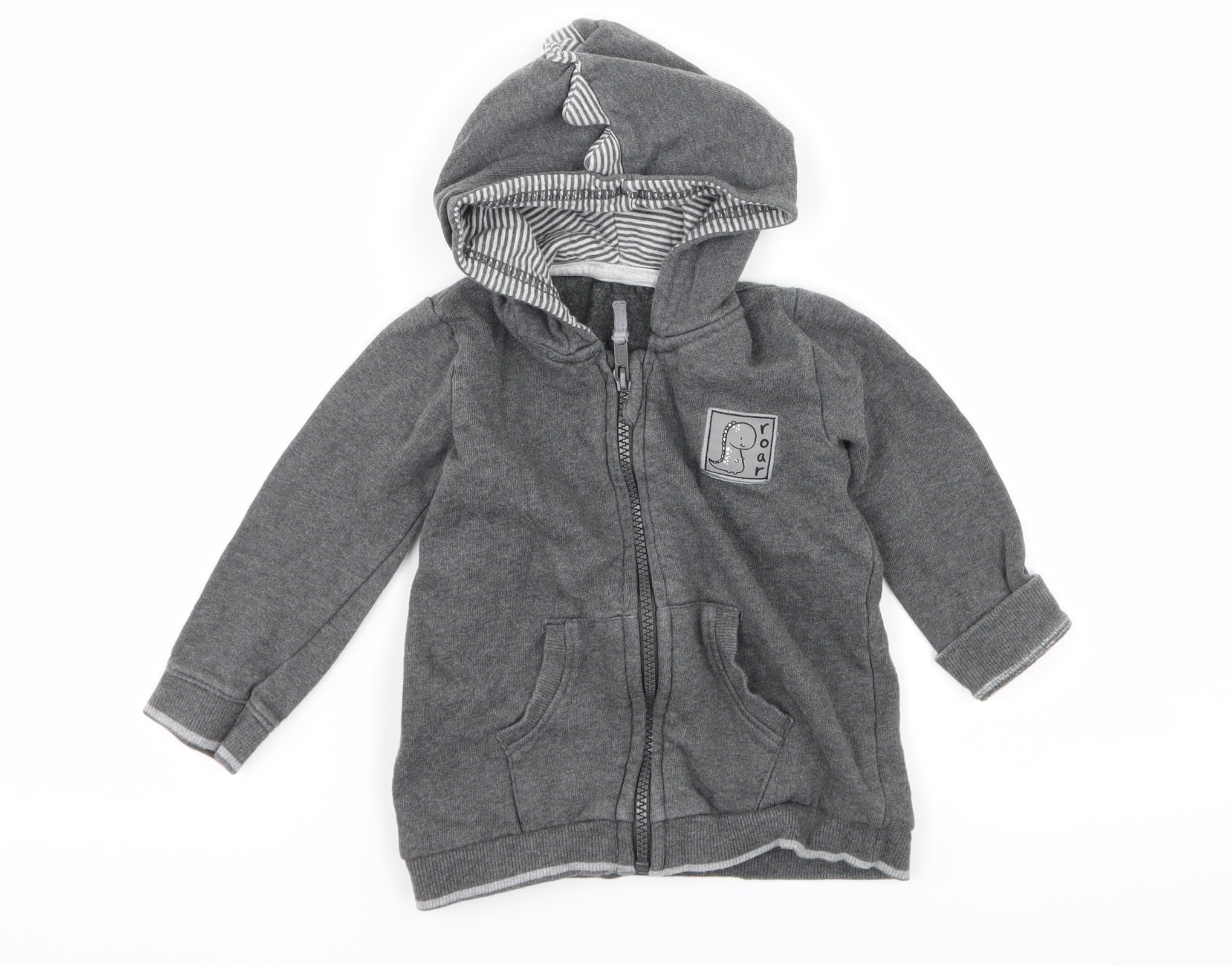 George Boys Grey Jersey Full Zip Jumper Size 12-18 Months - Roar Dinos ...