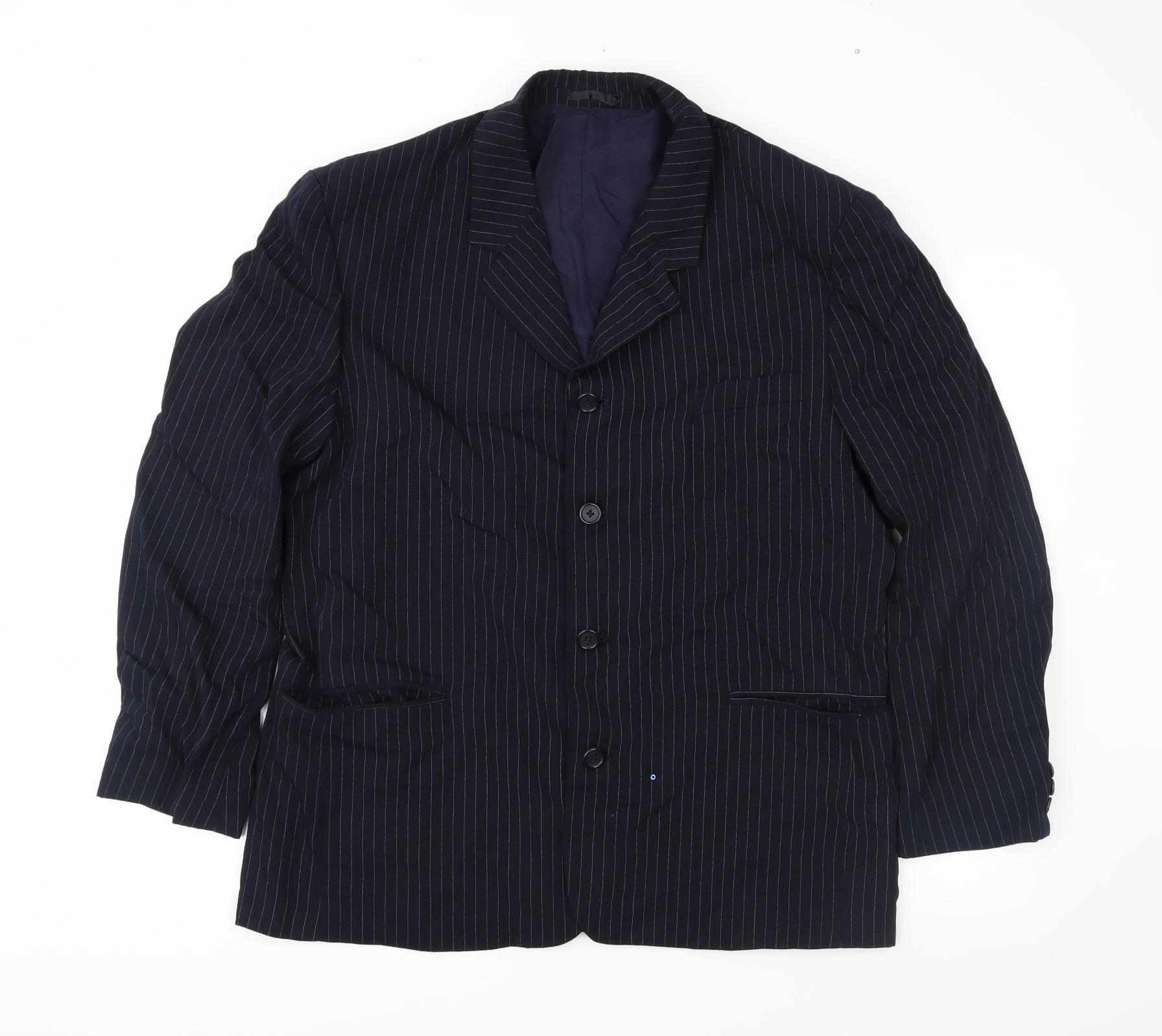 Woods & Gray Mens Blue Striped Jacket Suit Jacket Size 40 – Preworn