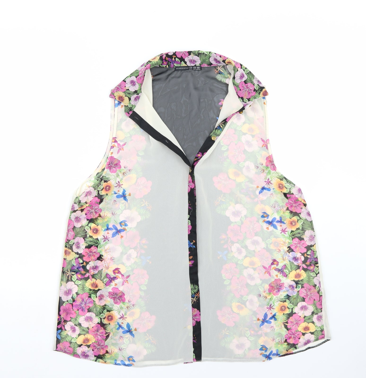 Primark Womens White Floral Basic Button-Up Size 20 – Preworn