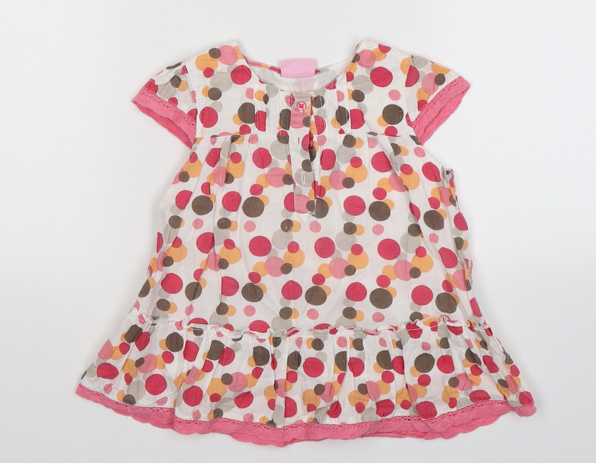 Cherokee Girls White Polka Dot Fit & Flare Size 2-3 Years – Preworn