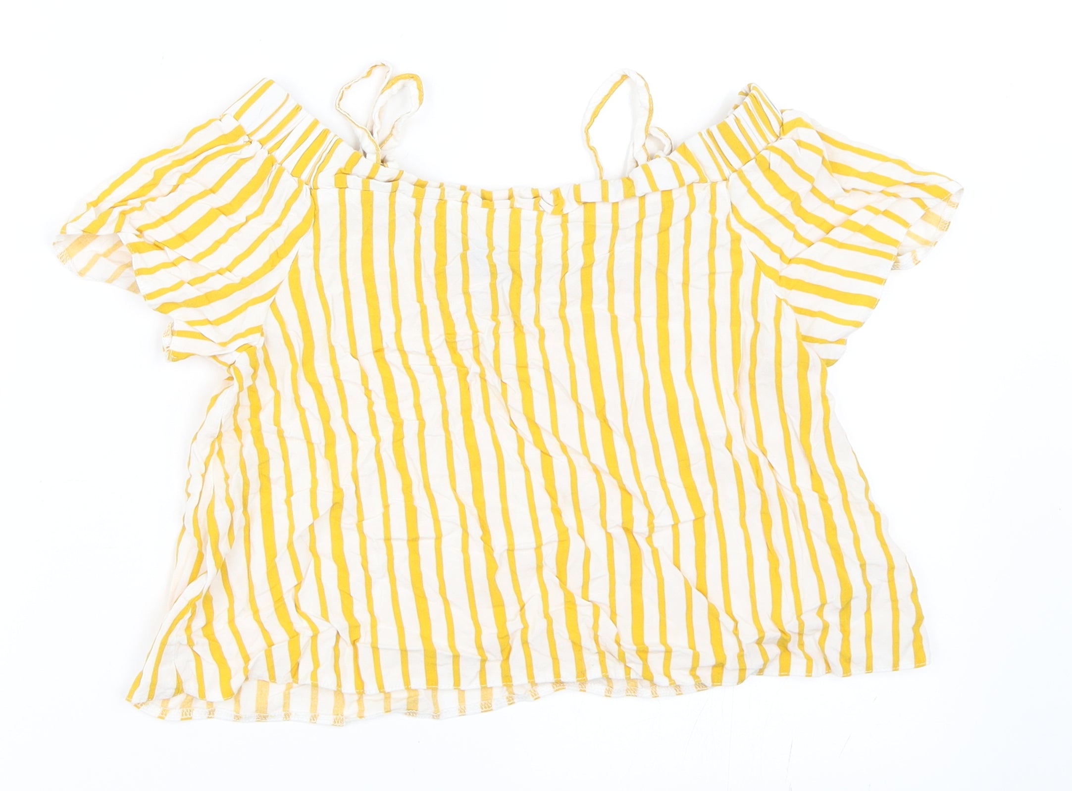 Primark Girls Yellow Striped Basic Blouse Size 11-12 Years – Preworn