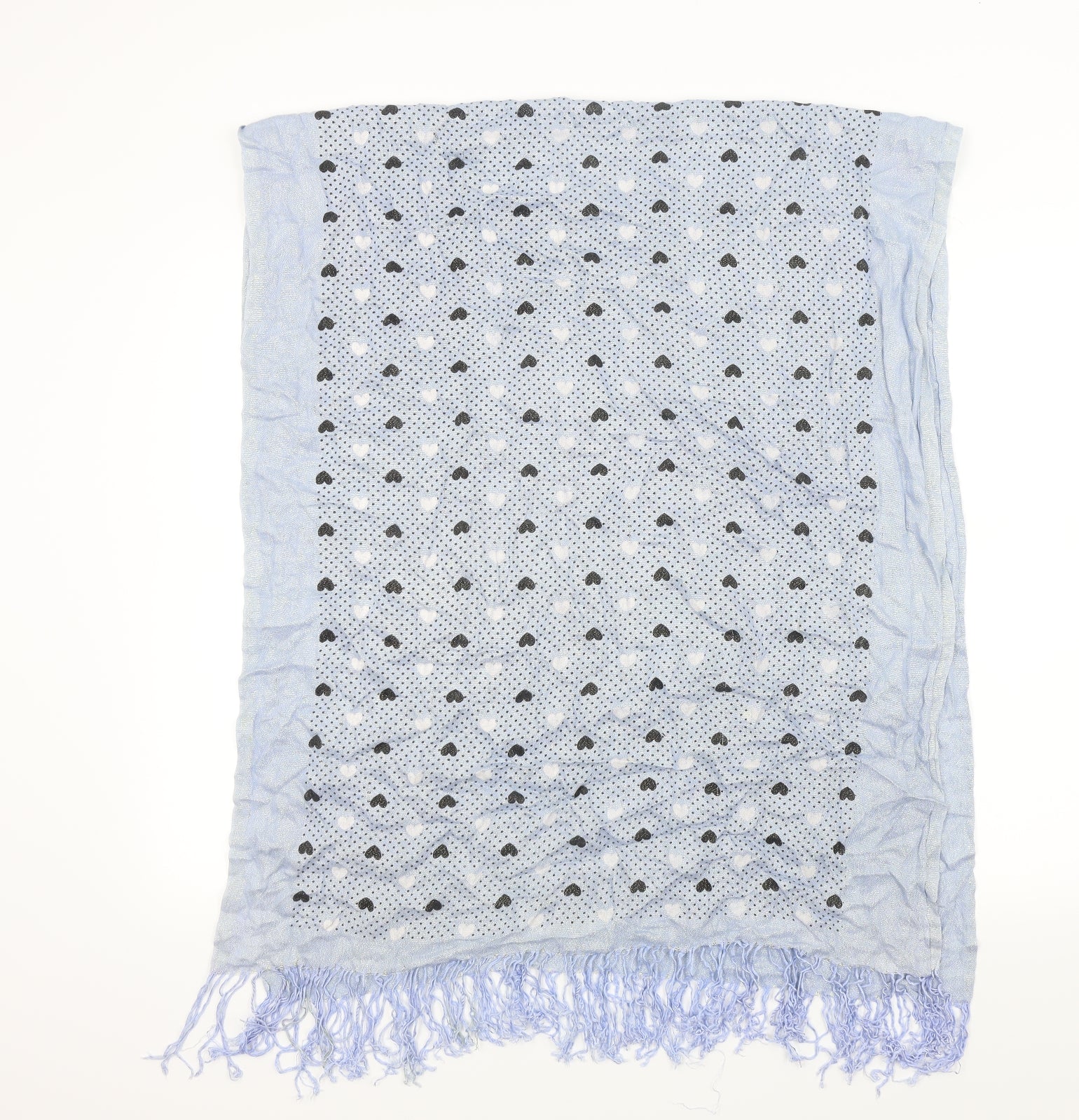Primark Blue Geometric Scarf - LOVE HEART – Preworn