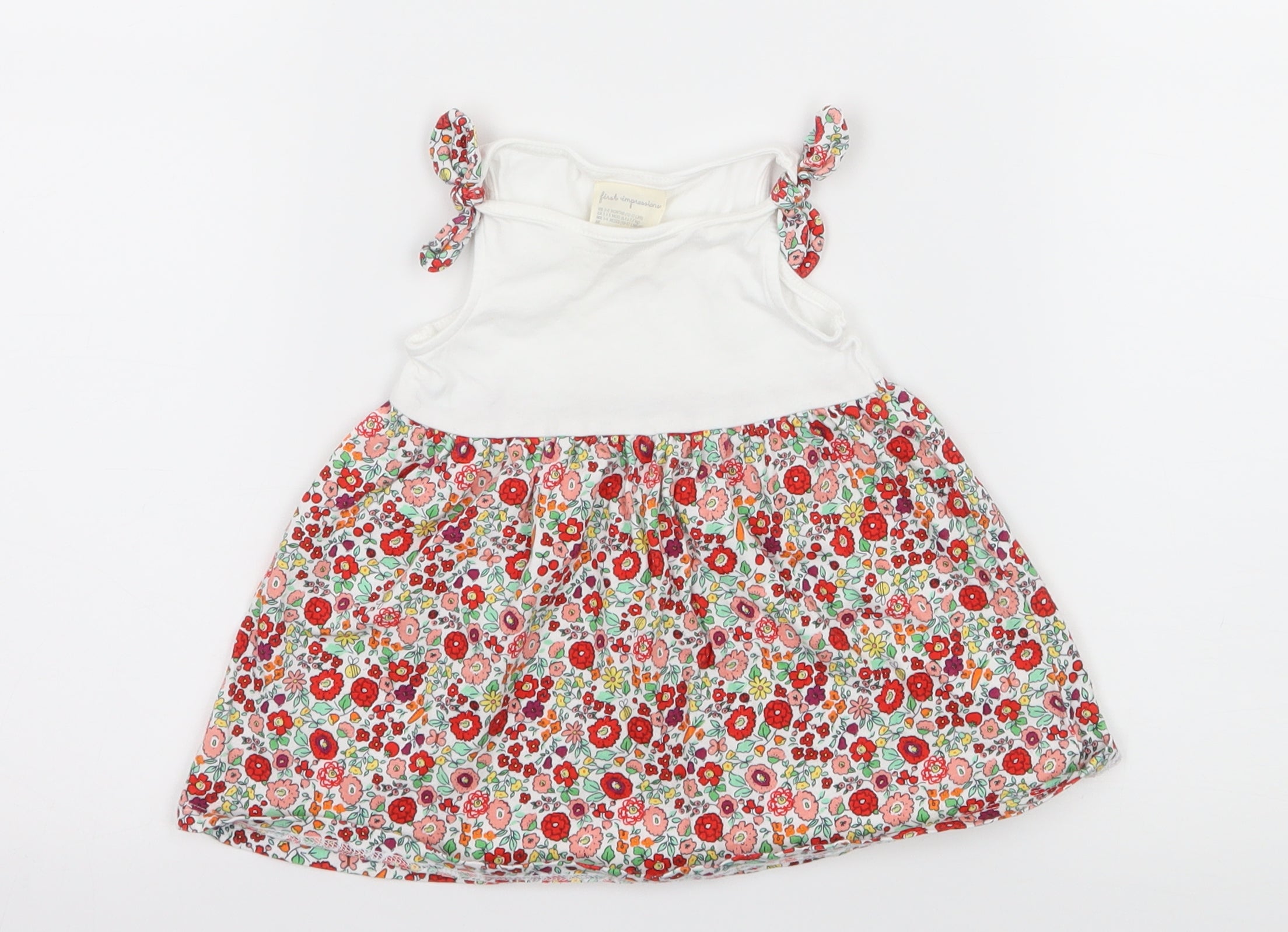 First Impressions Girls Multicoloured Floral Jersey Skater Dress Size ...