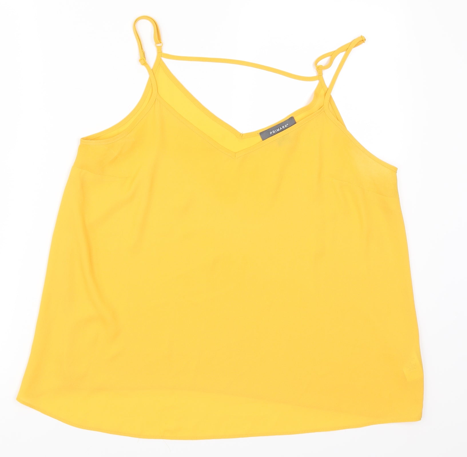 Primark Womens Yellow Basic Tank Size 14 – Preworn