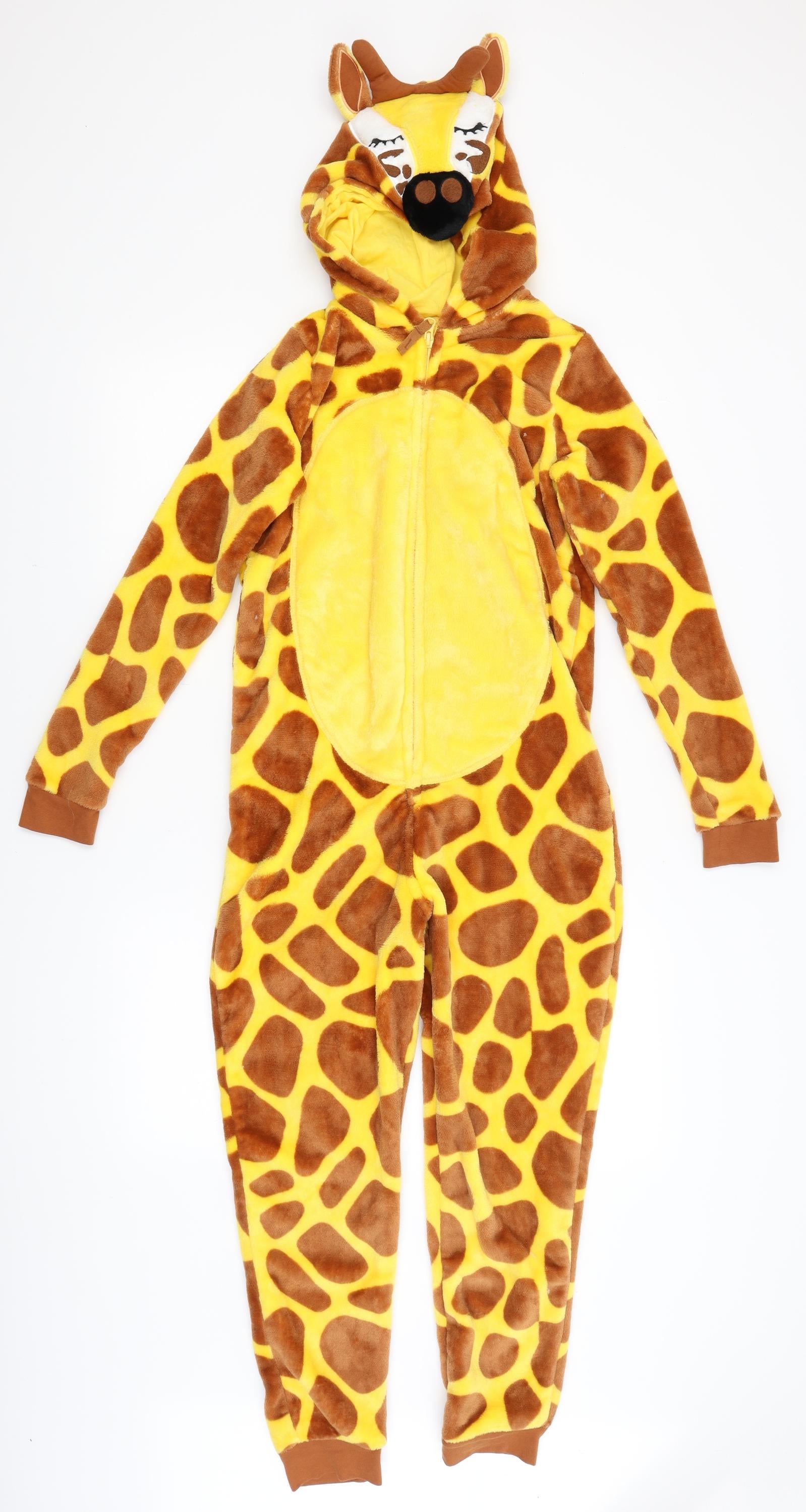 M&S Girls Yellow Animal Print Top One Piece Size 11-12 Years – Preworn