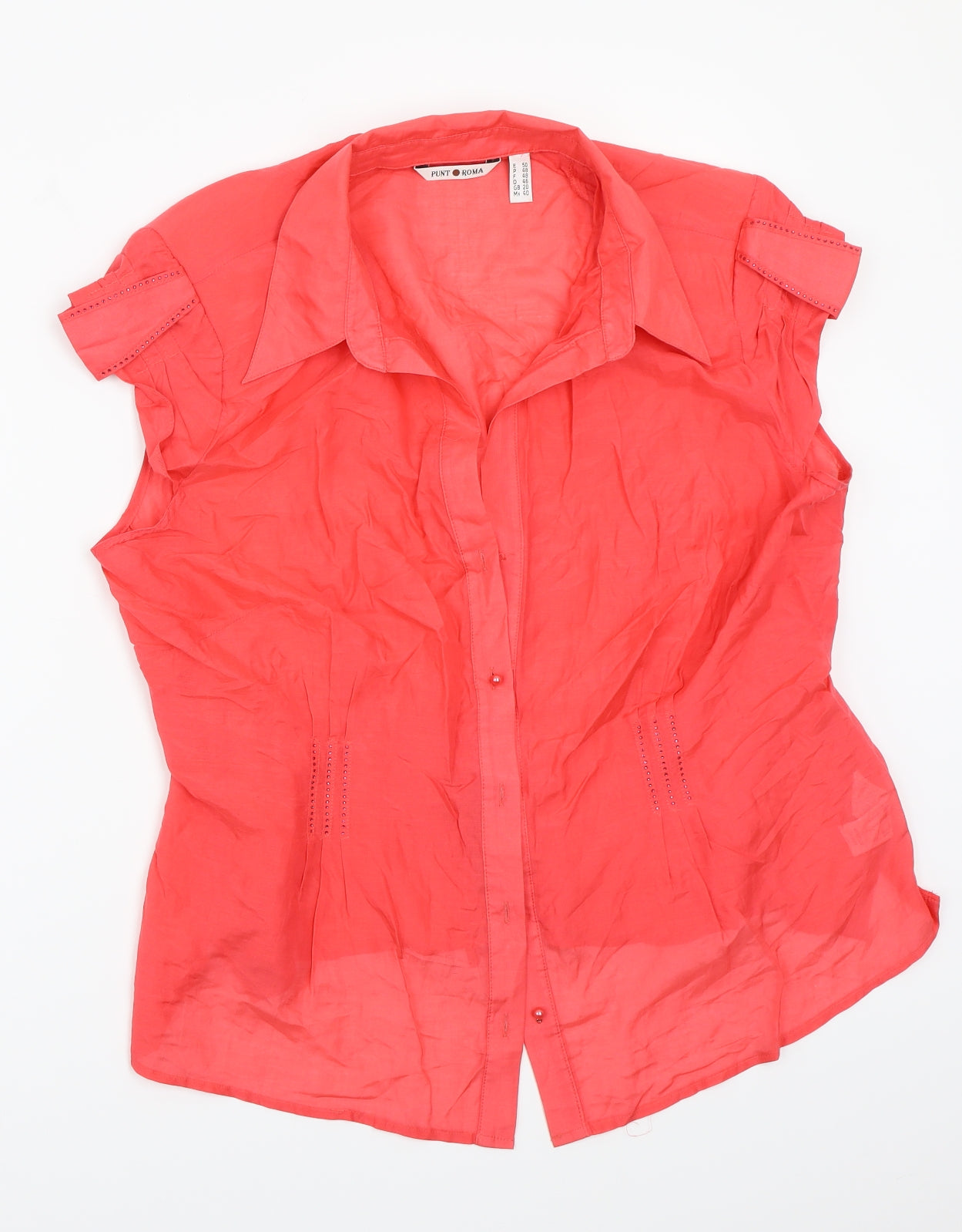 Punt Roma Womens Pink Basic Button-Up Size 20 – Preworn