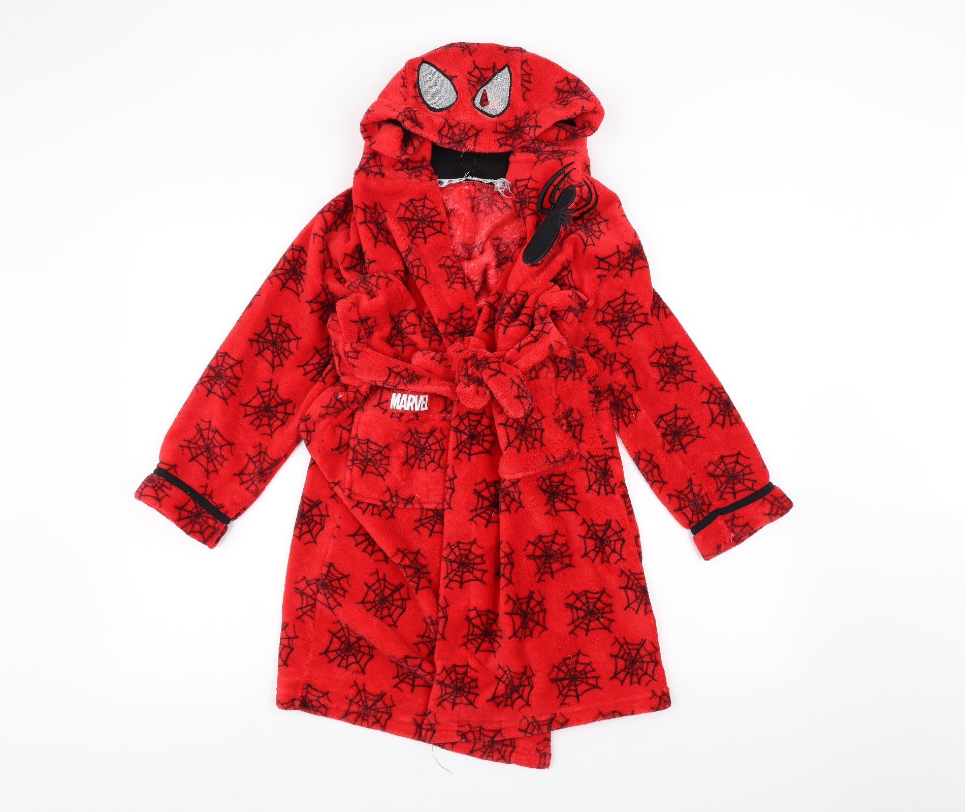 Spiderman Boys Red Solid Robe Size 7-8 Years - SpiderMan – Preworn