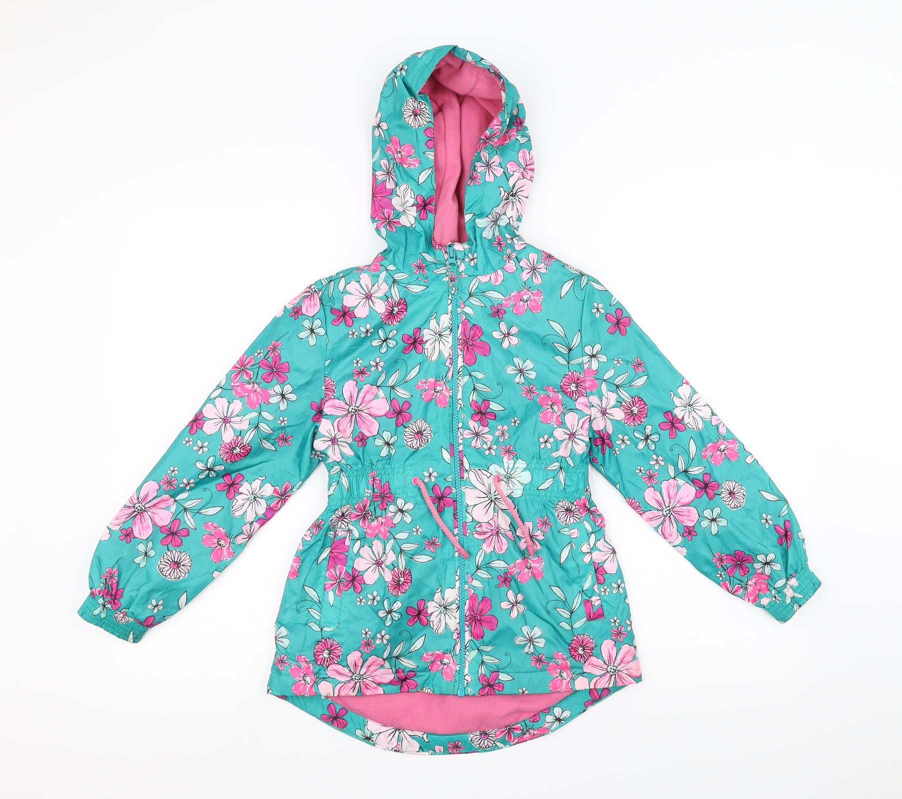 George Girls Blue Floral Rain Coat Coat Size 7-8 Years – Preworn