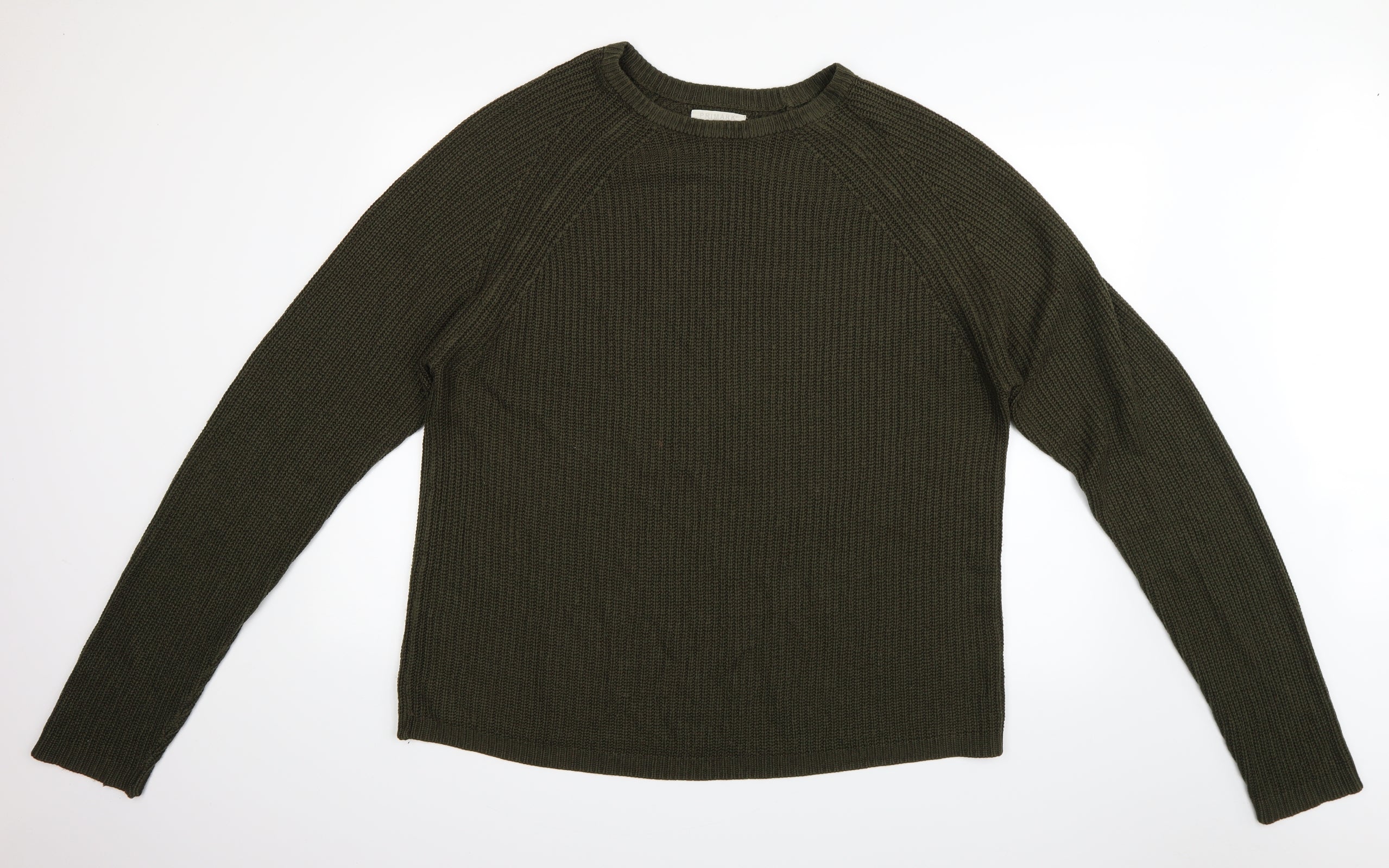 Primark Mens Green Henley Jumper Size XL – Preworn