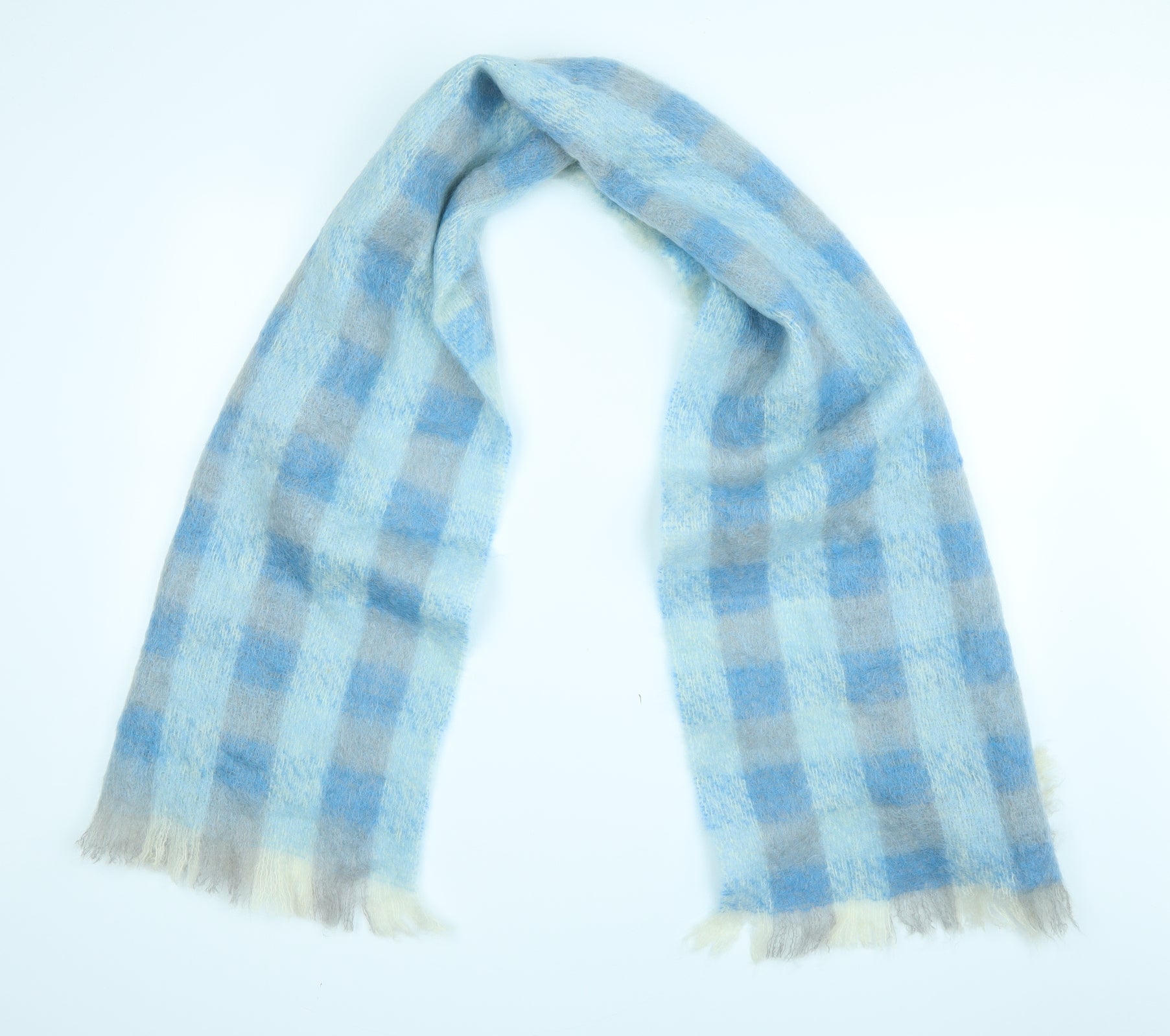 Marks and Spencer Unisex Blue Plaid Scarf – Preworn