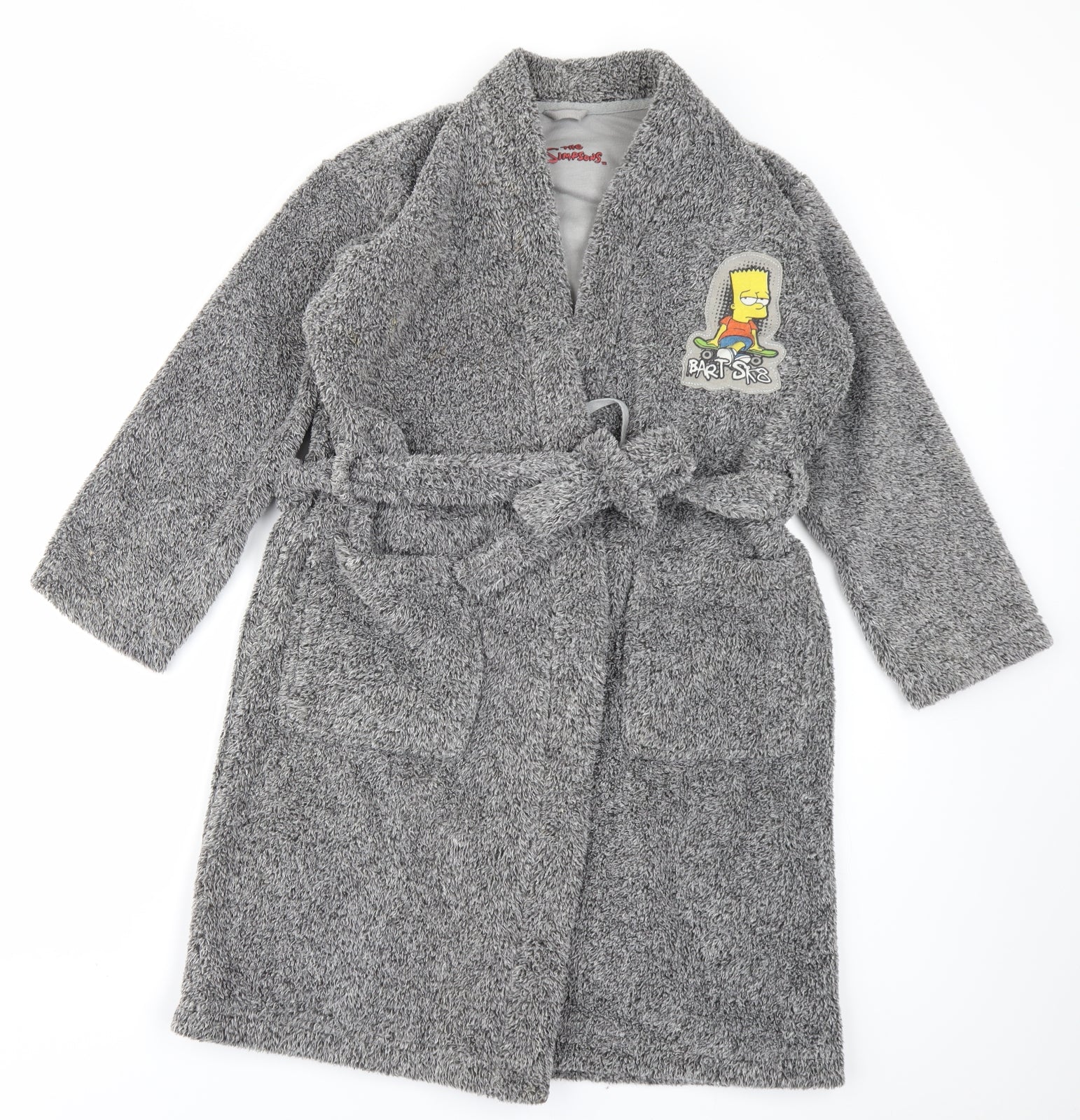 Marks & Spencer Boys Grey Fleece Robe Size 9-10 Years - The Simpsons ...