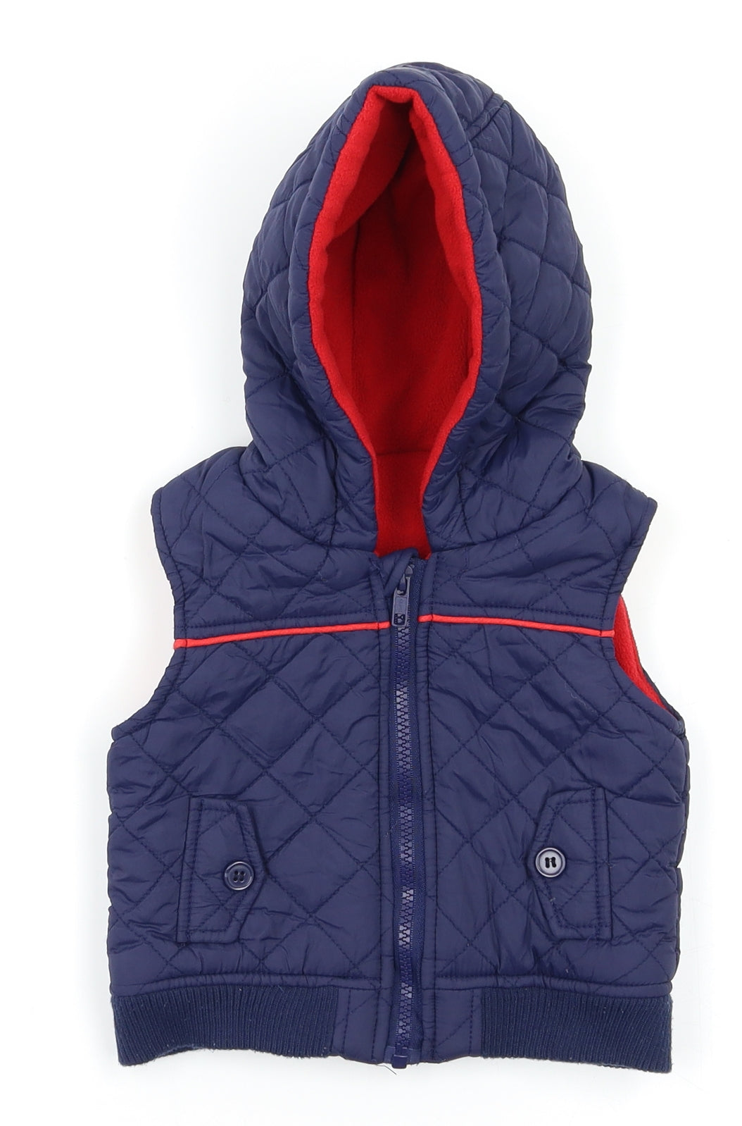 George Baby Blue Puffer Jacket Waistcoat Size 6-9 Months – Preworn