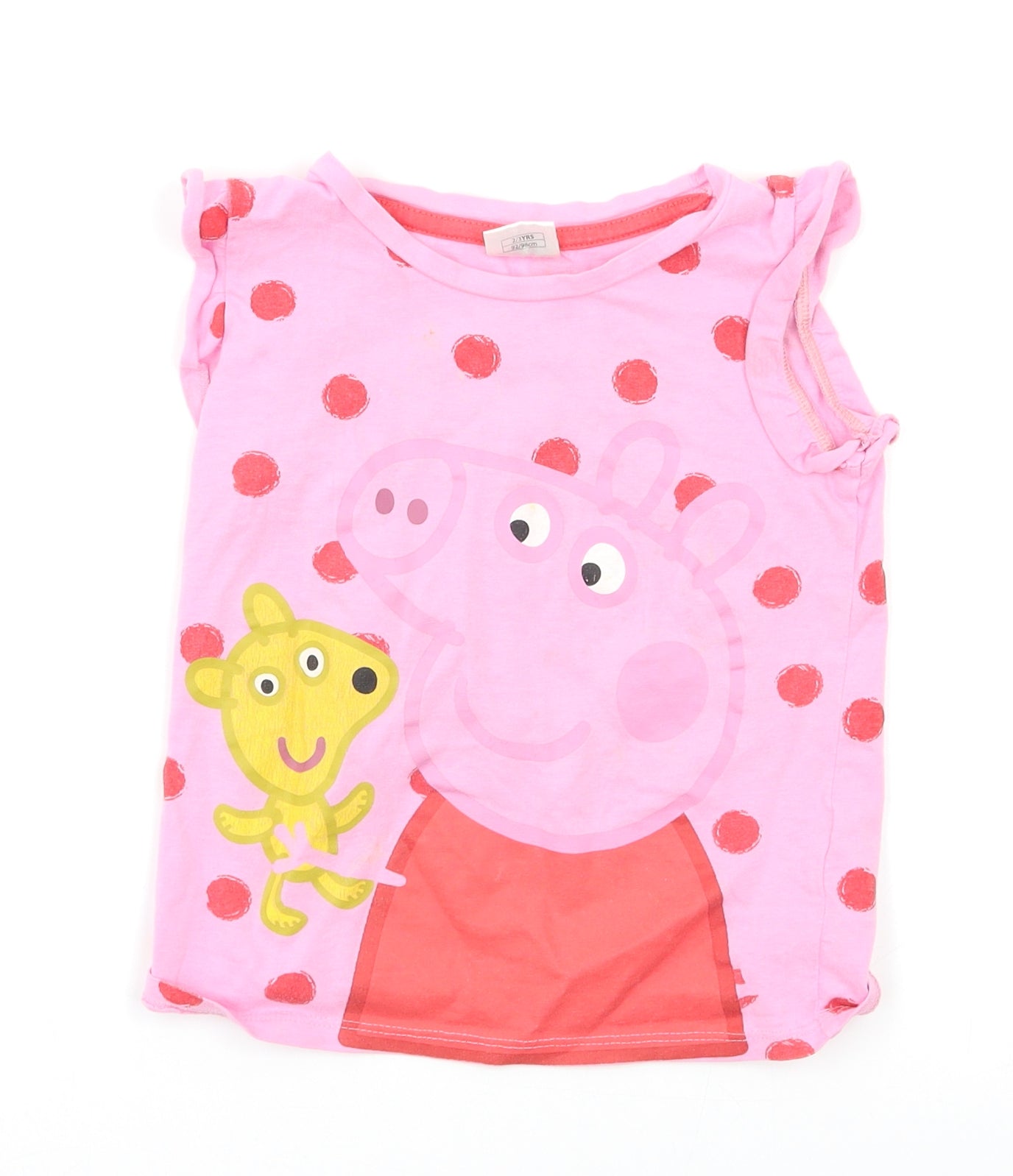 Peppa Pig Girls Pink Polka Dot Basic Tank Size 2-3 Years – Preworn