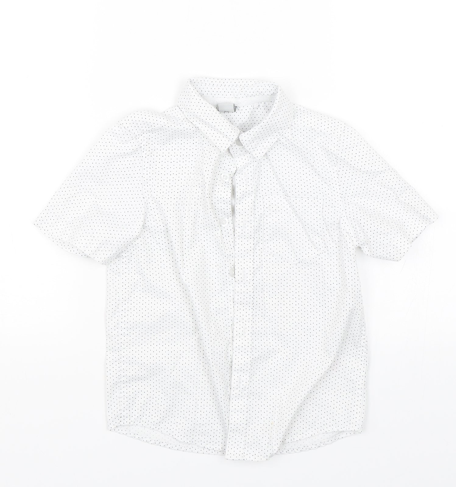 TU Boys White Polka Dot Basic Button-Up Size 4 Years - Smart – Preworn